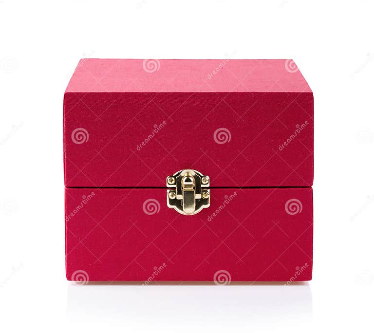 Red Box on White Background Stock Photo - Image of colorful, shopping ...