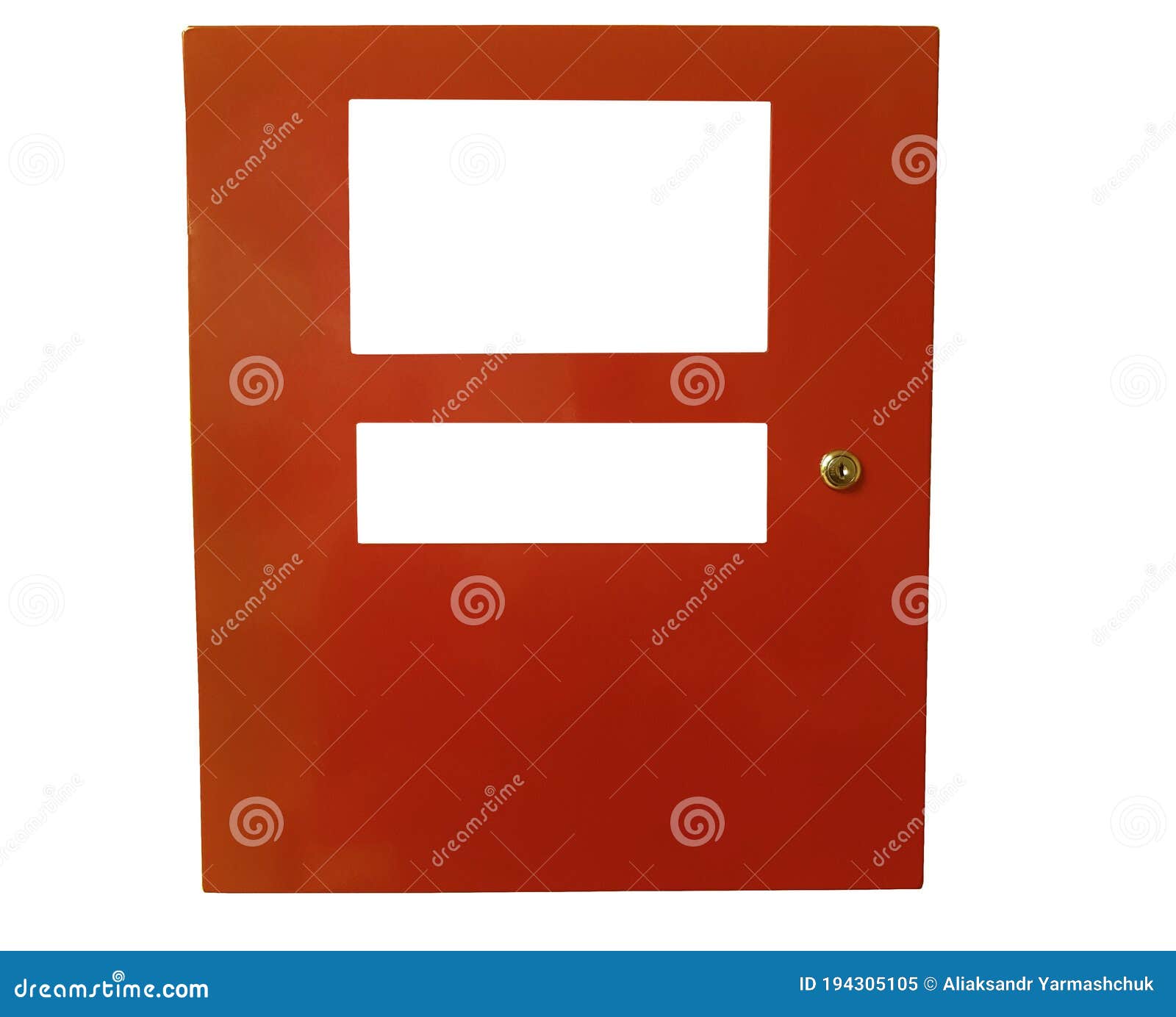 Red Box on White Background with Mockup Stock Image - Image of template ...
