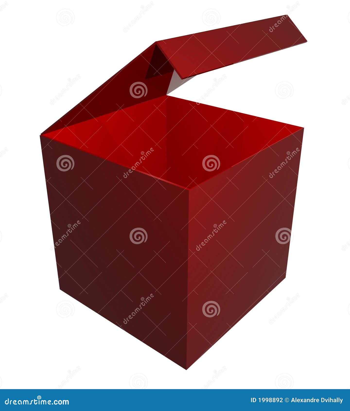RED box on white isolated stock illustration. Illustration of love ...