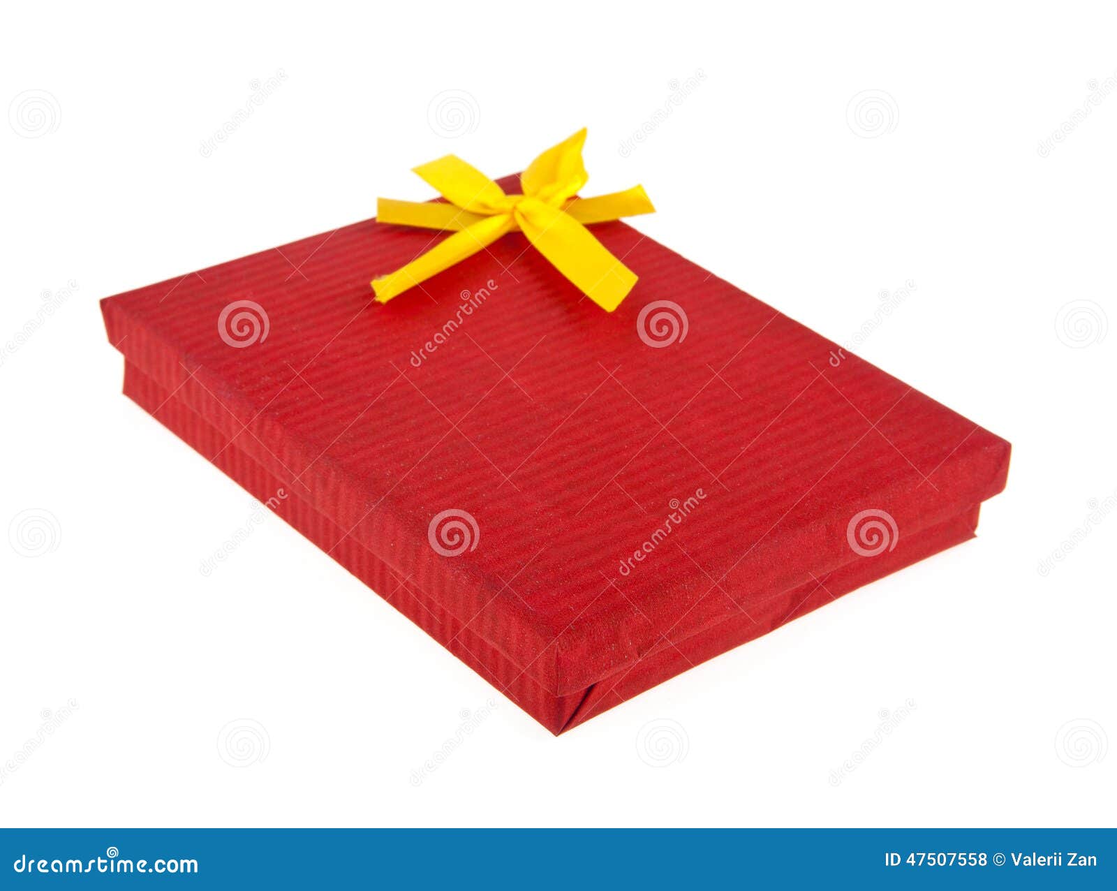 Red box with a yellow bow stock photo. Image of giving - 47507558