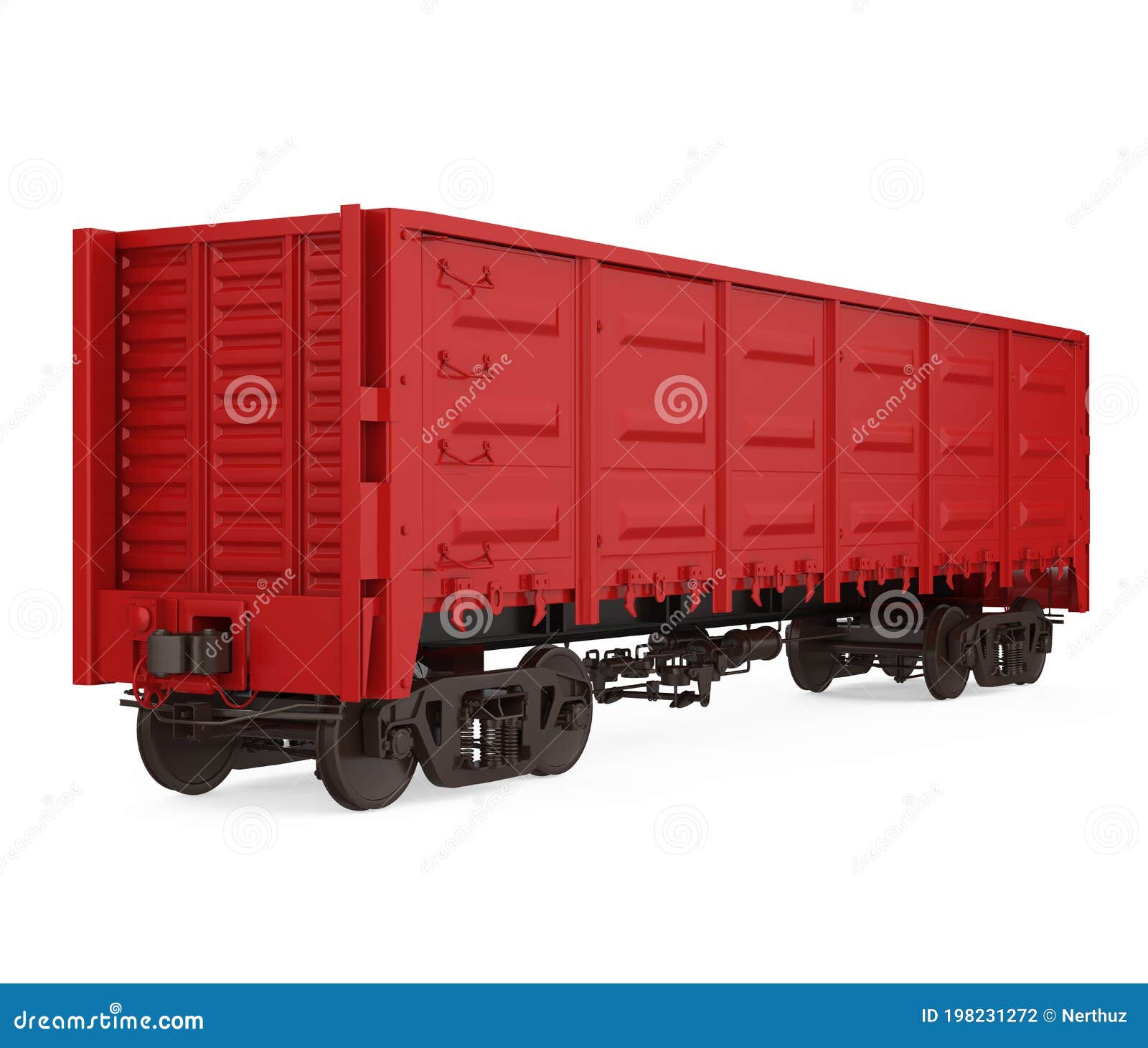 Red Boxcar Isolated stock illustration. Illustration of freight - 198231272