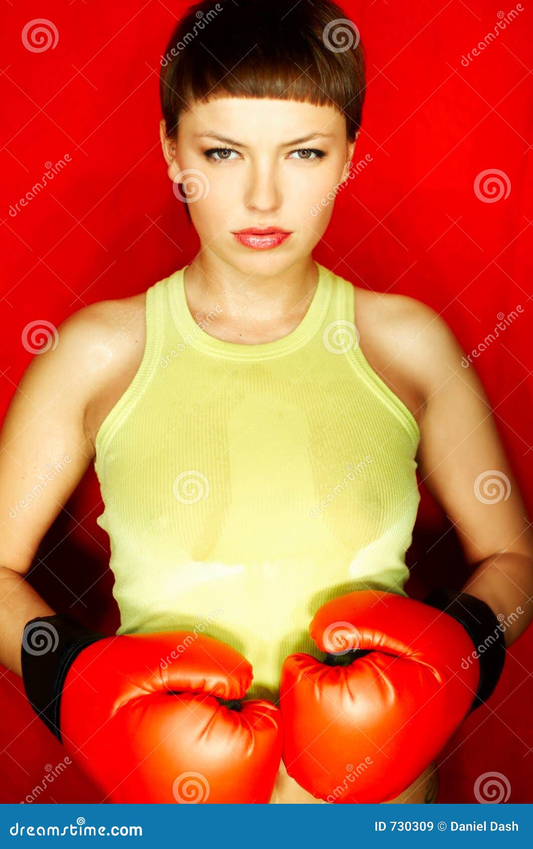 Red Boxer stock image. Image of fight, expression, gloves - 730309