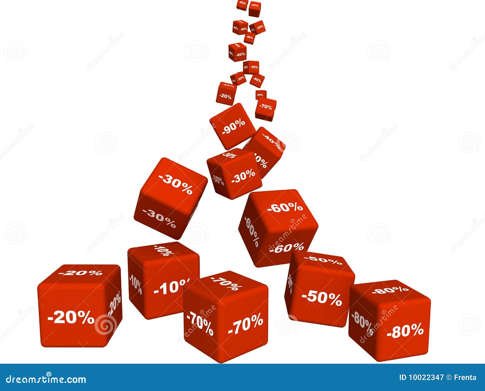 Red Boxes with the Goods at a Discount Stock Illustration ...