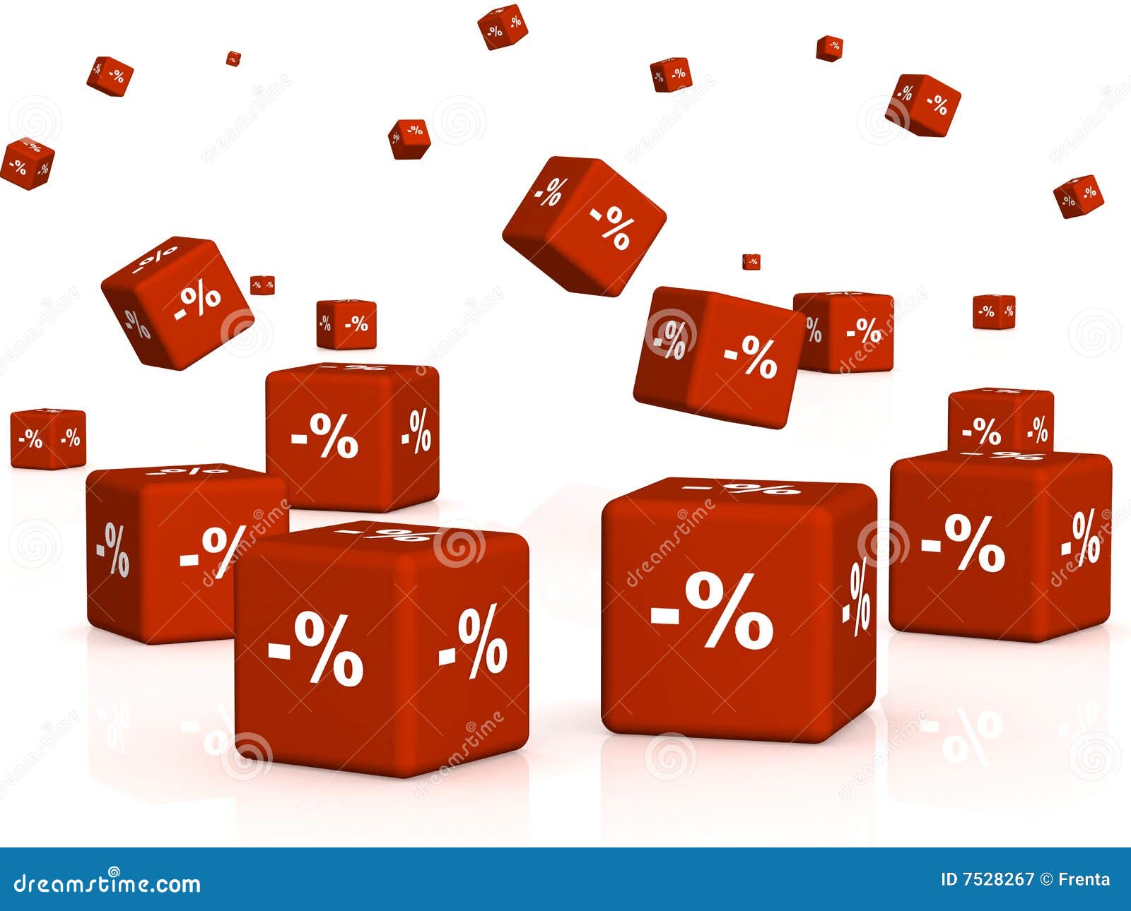 Red Boxes with the Goods at a Discount Stock Illustration ...