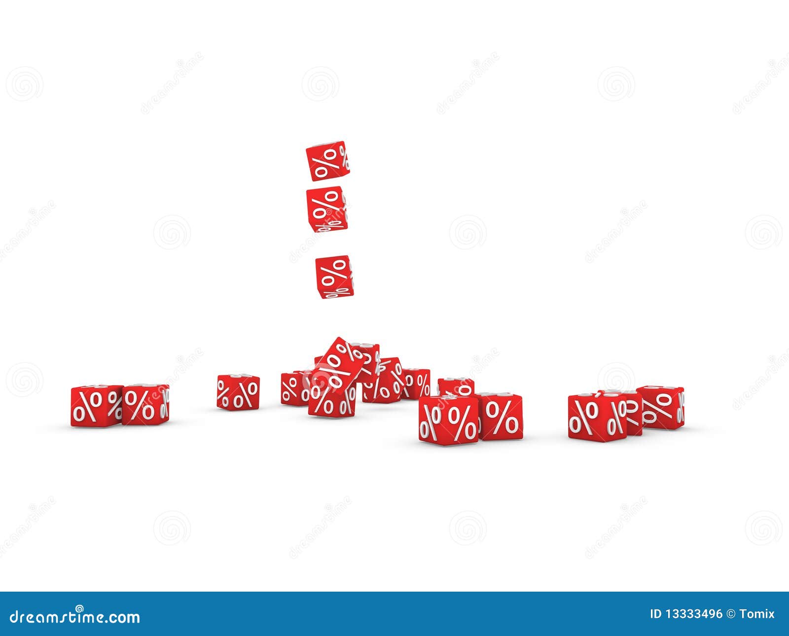 Red boxes with percent stock illustration. Illustration of dimension ...