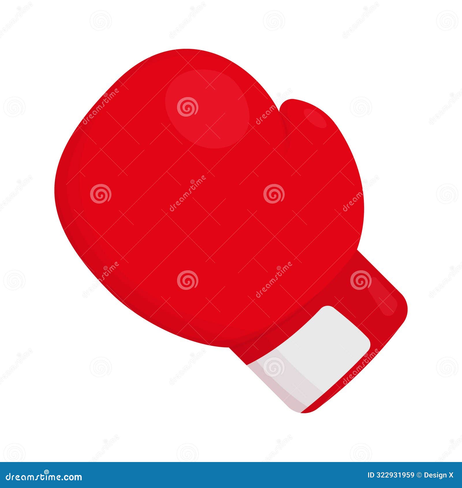 Red Boxing Glove Icon Vector. Boxing Protection Red Glove Illustration ...