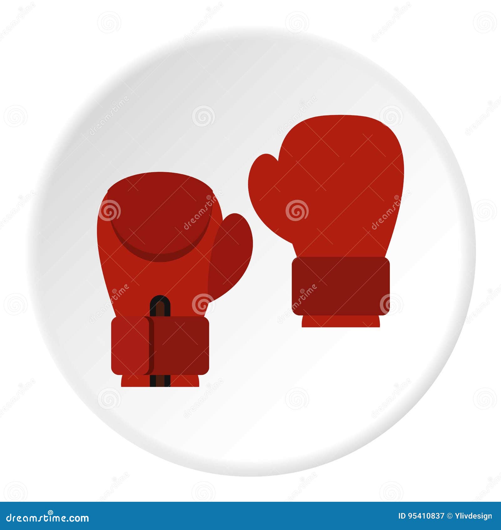 Red Boxing Gloves Icon Circle Stock Vector - Illustration of hand ...