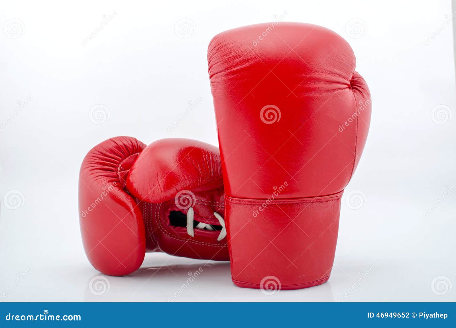 Red Boxing Gloves Isolated on White Stock Photo - Image of training ...