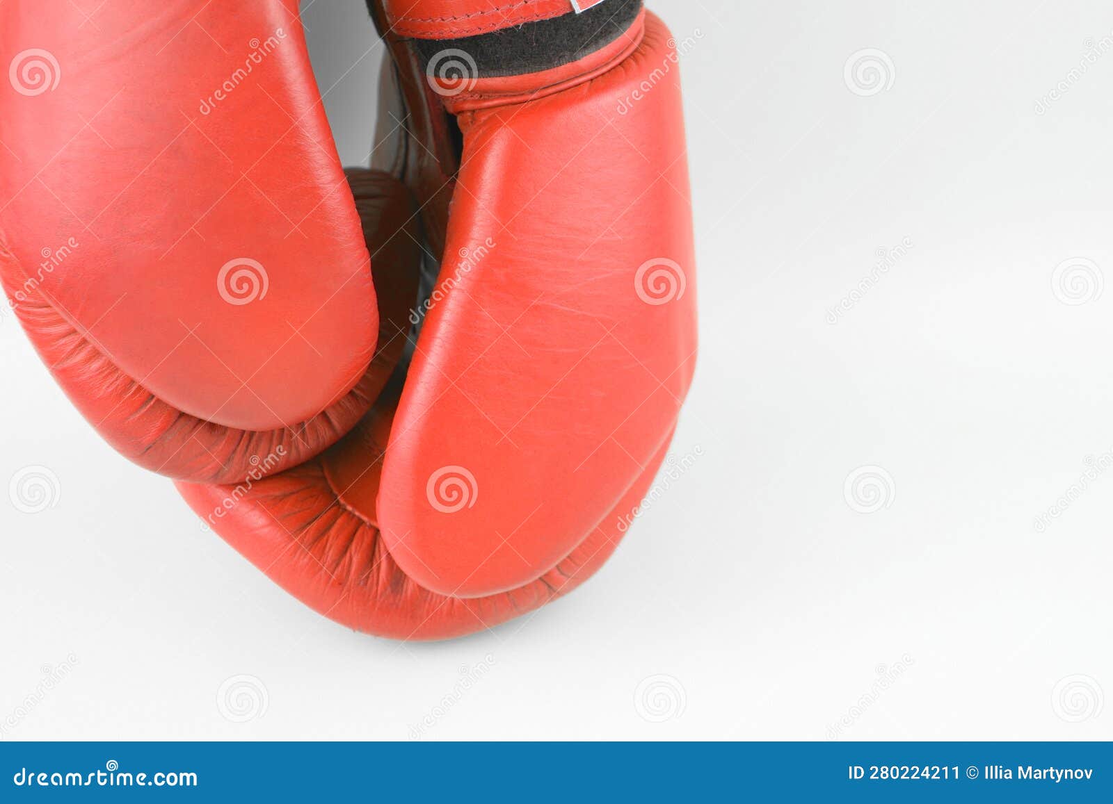 Red Boxing Gloves on a White Background. Stock Image - Image of ...