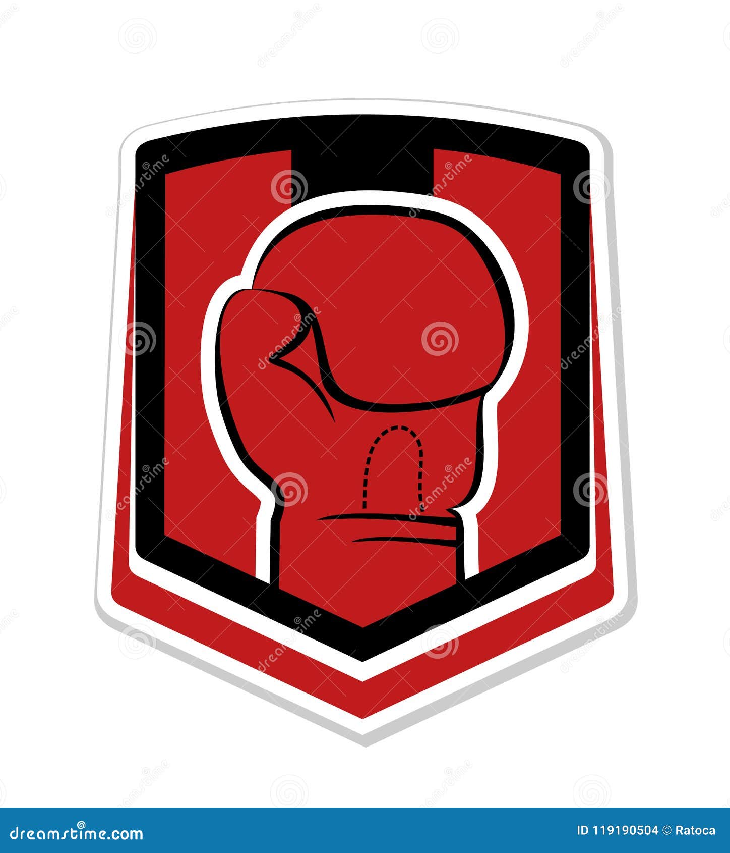 Red boxing symbol stock vector. Illustration of design - 119190504