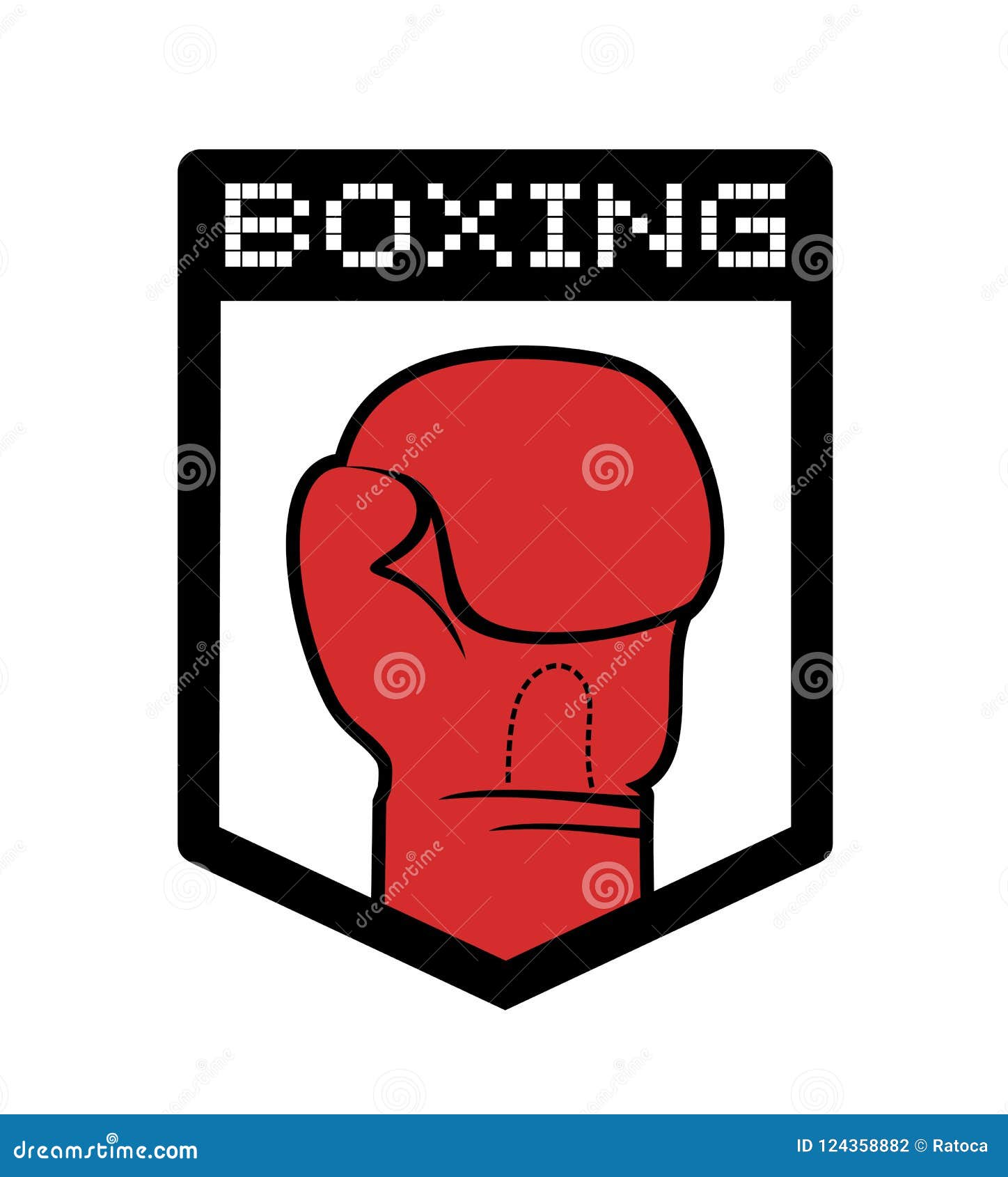 Red boxing symbol stock vector. Illustration of symbol - 124358882