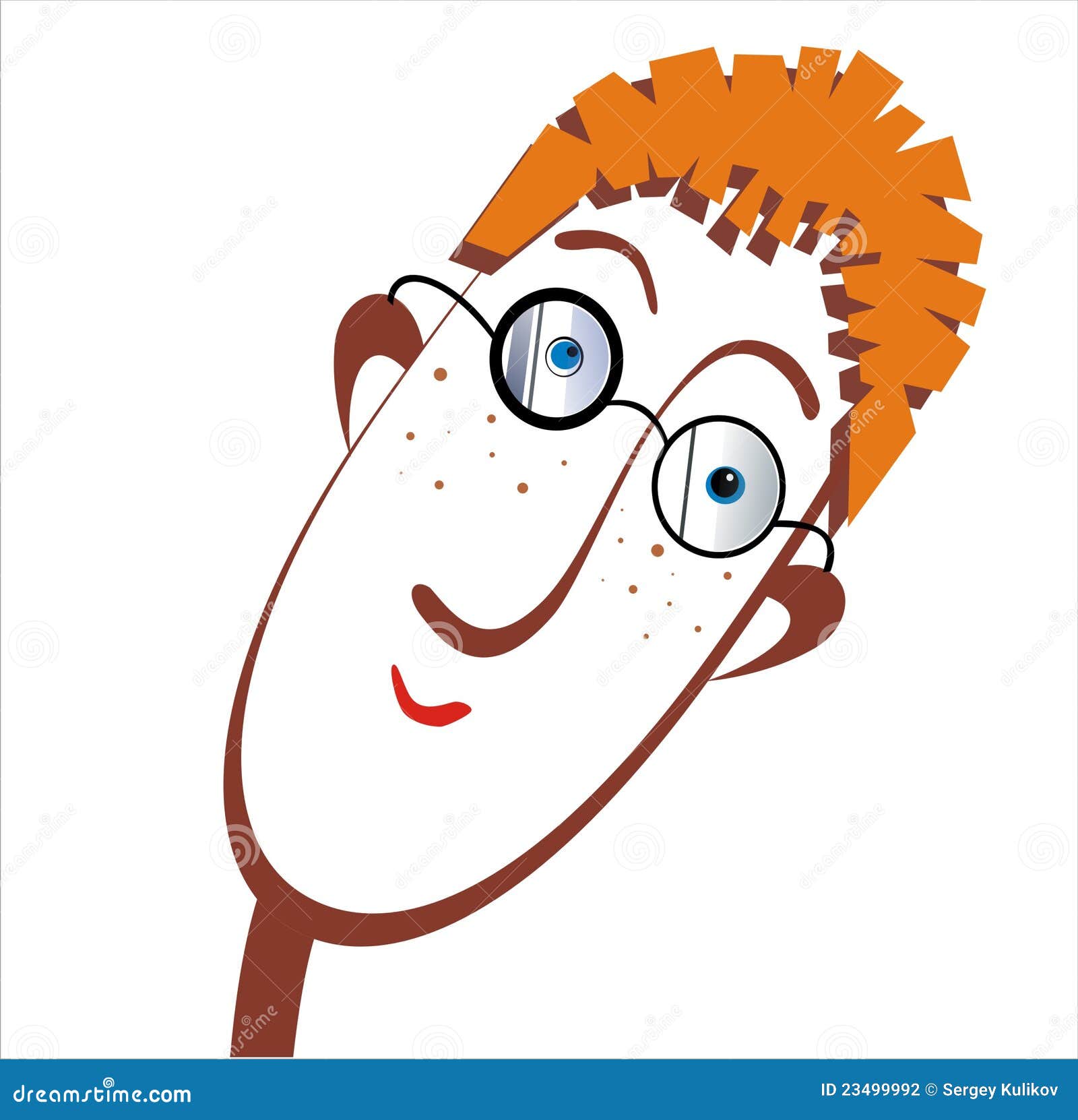 Red a boy stock vector. Illustration of school, avatar - 23499992