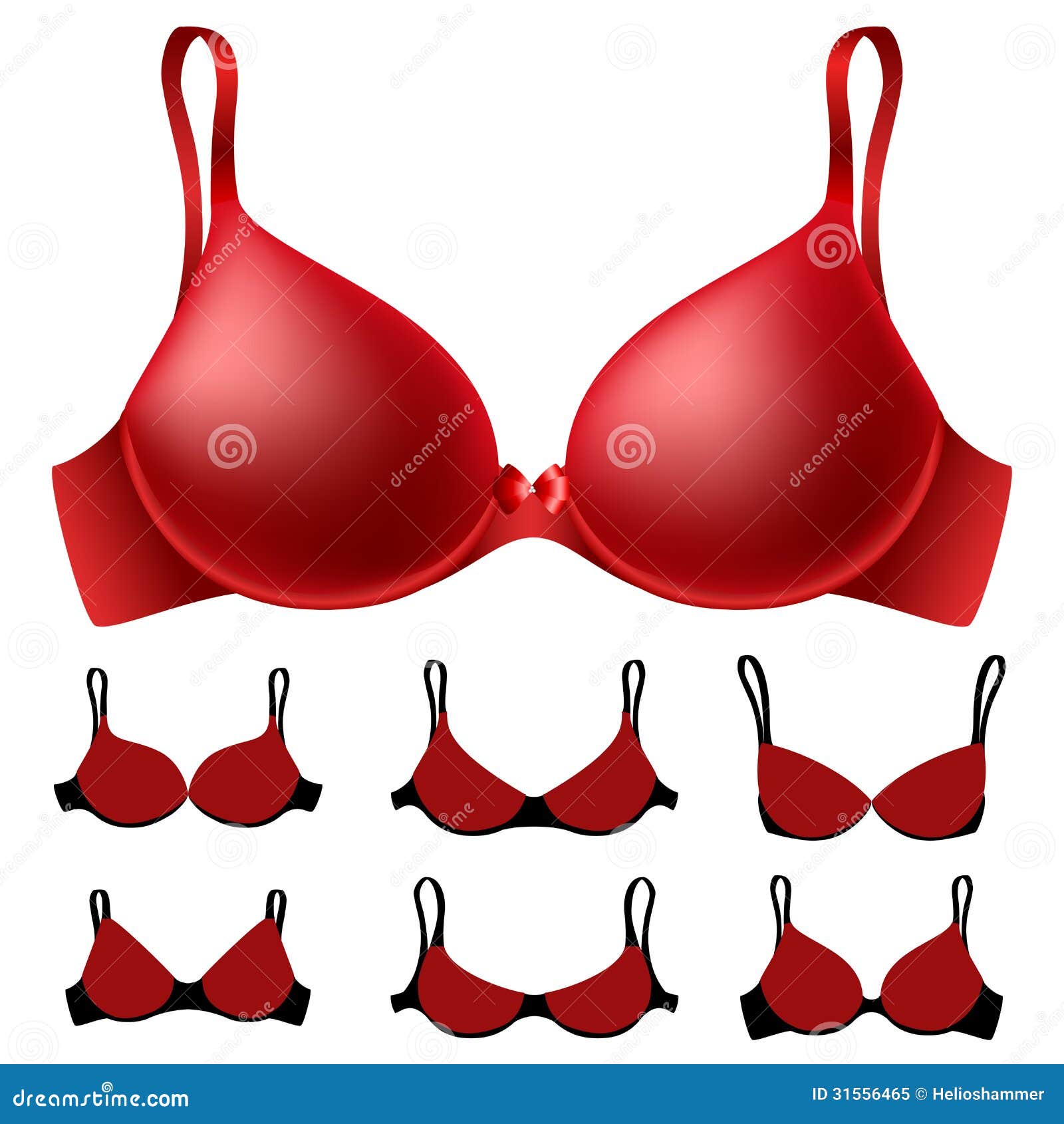 Red bra set stock vector. Illustration of brassiere, gift - 31556465