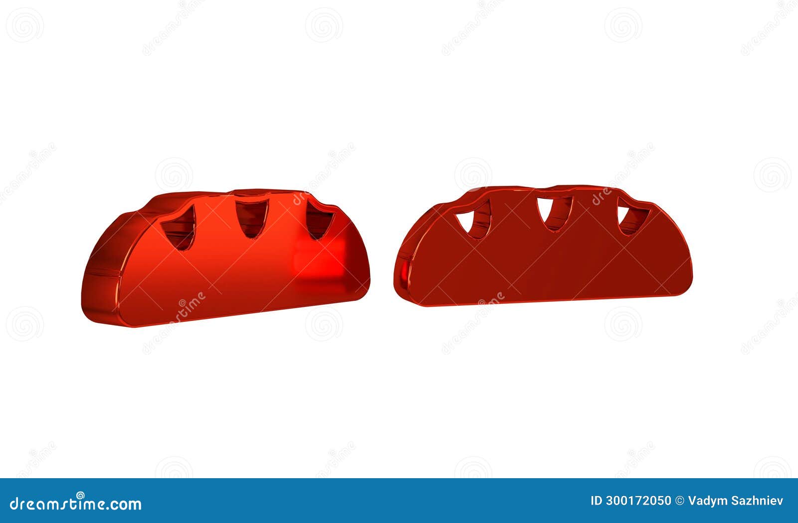 Red Bread Loaf Icon Isolated on Transparent Background. Stock ...