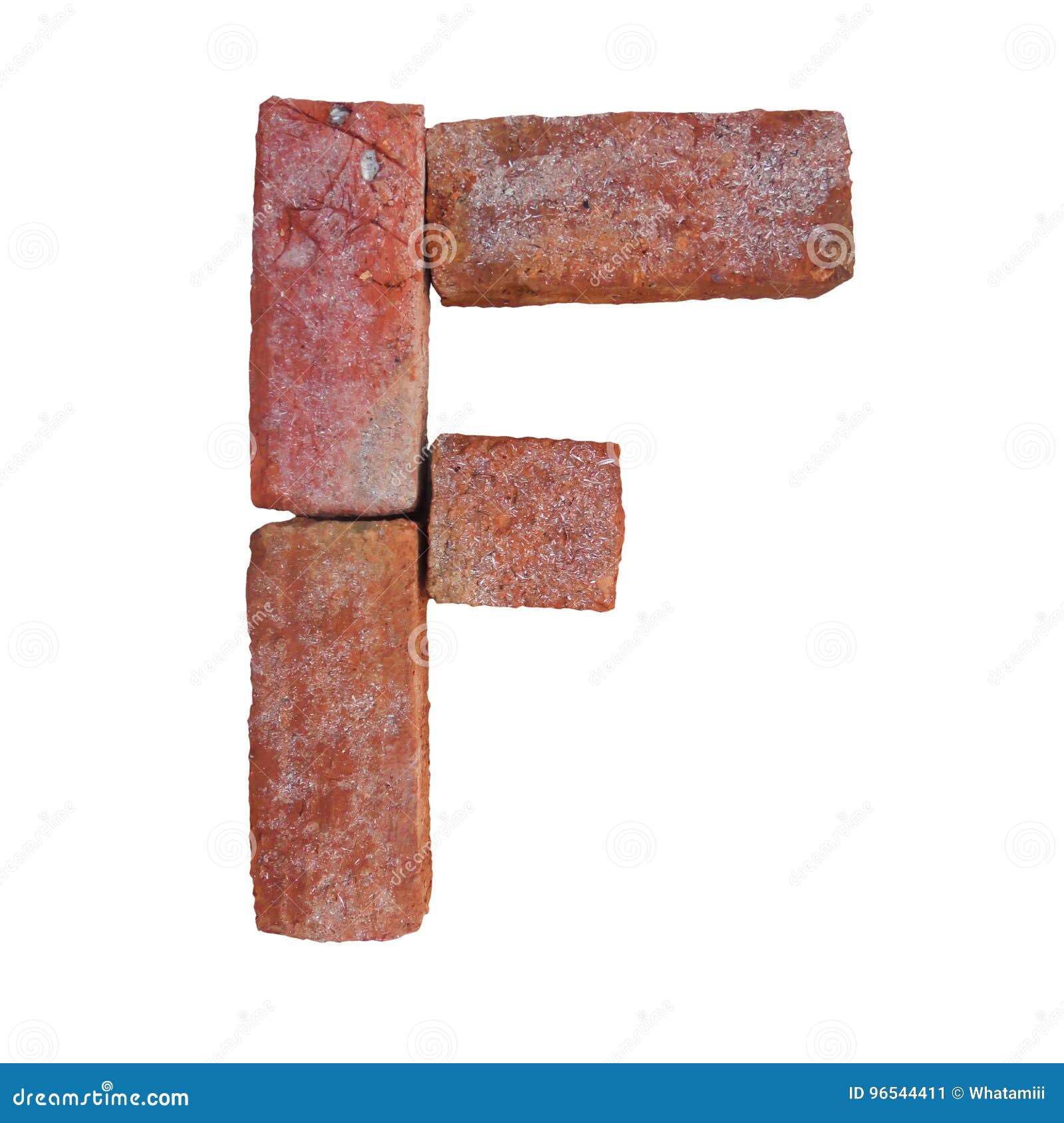 Red Brick Alphabet Font on White Background Isolated with Clipping Path ...