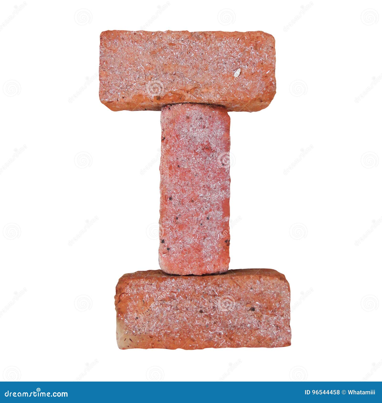 Red Brick Alphabet Font on White Background Isolated with Clipping Path ...