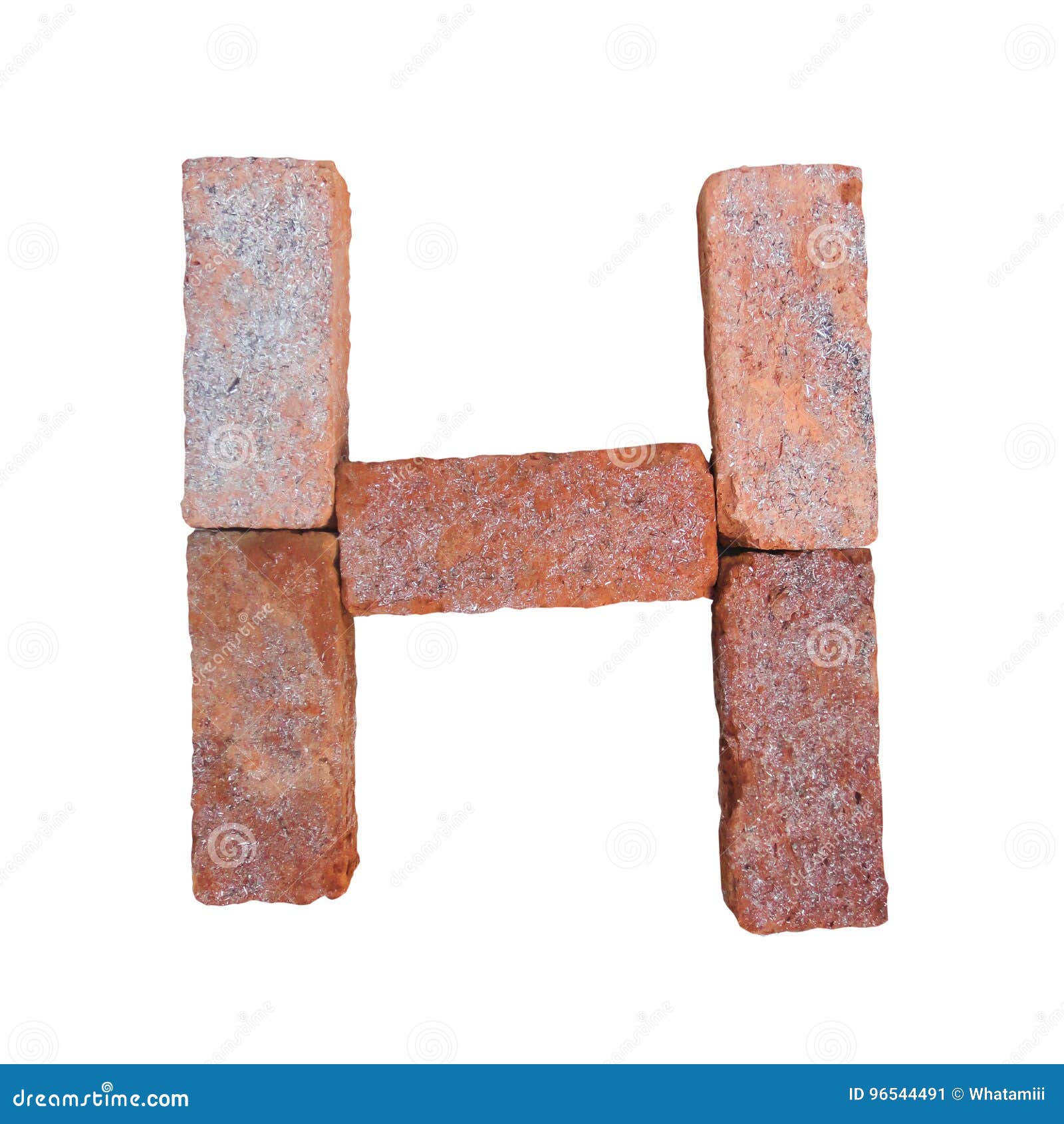 Red Brick Alphabet Font on White Background Isolated with Clipping Path ...