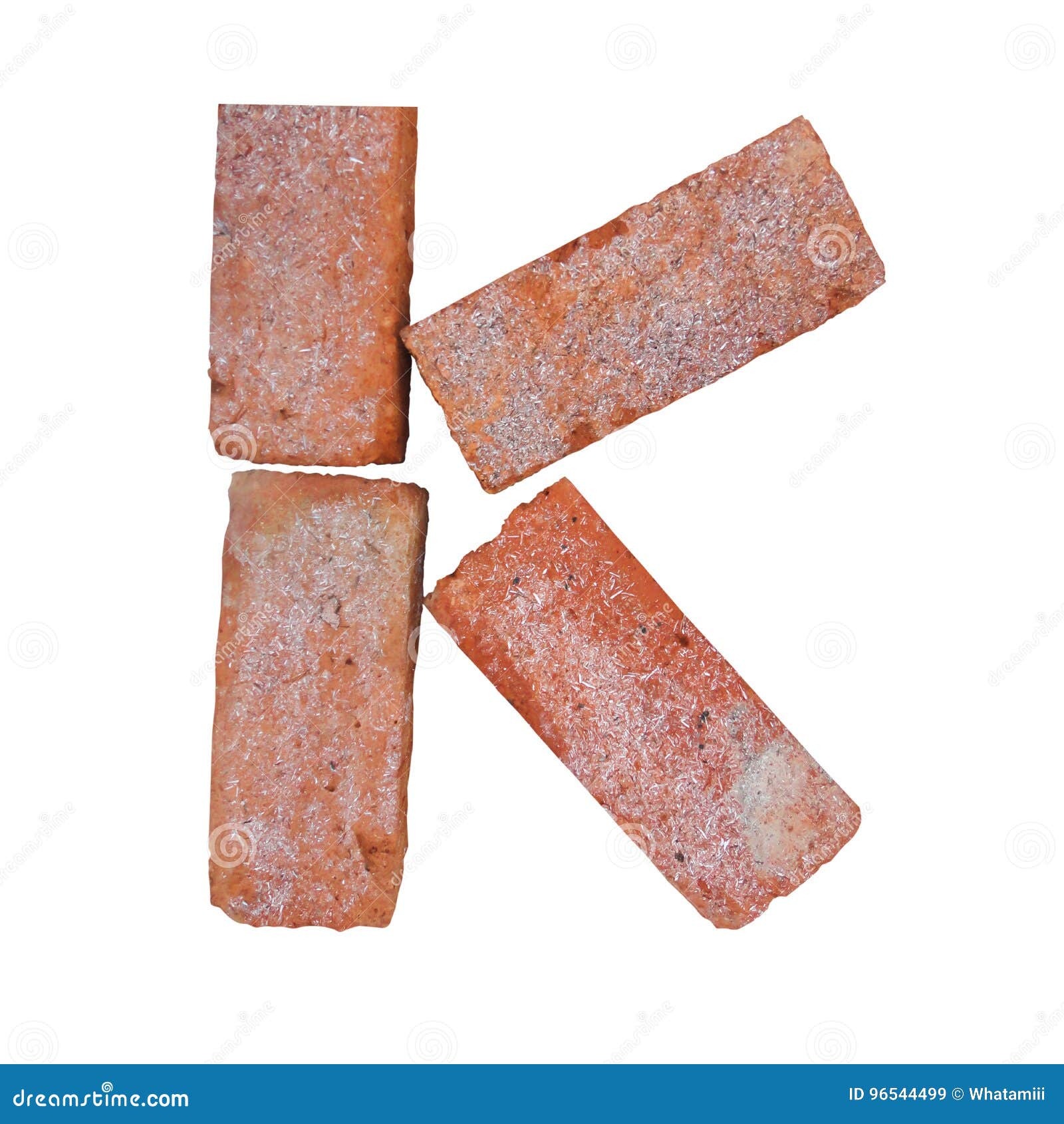 Red Brick Alphabet Font on White Background Isolated with Clipping Path ...