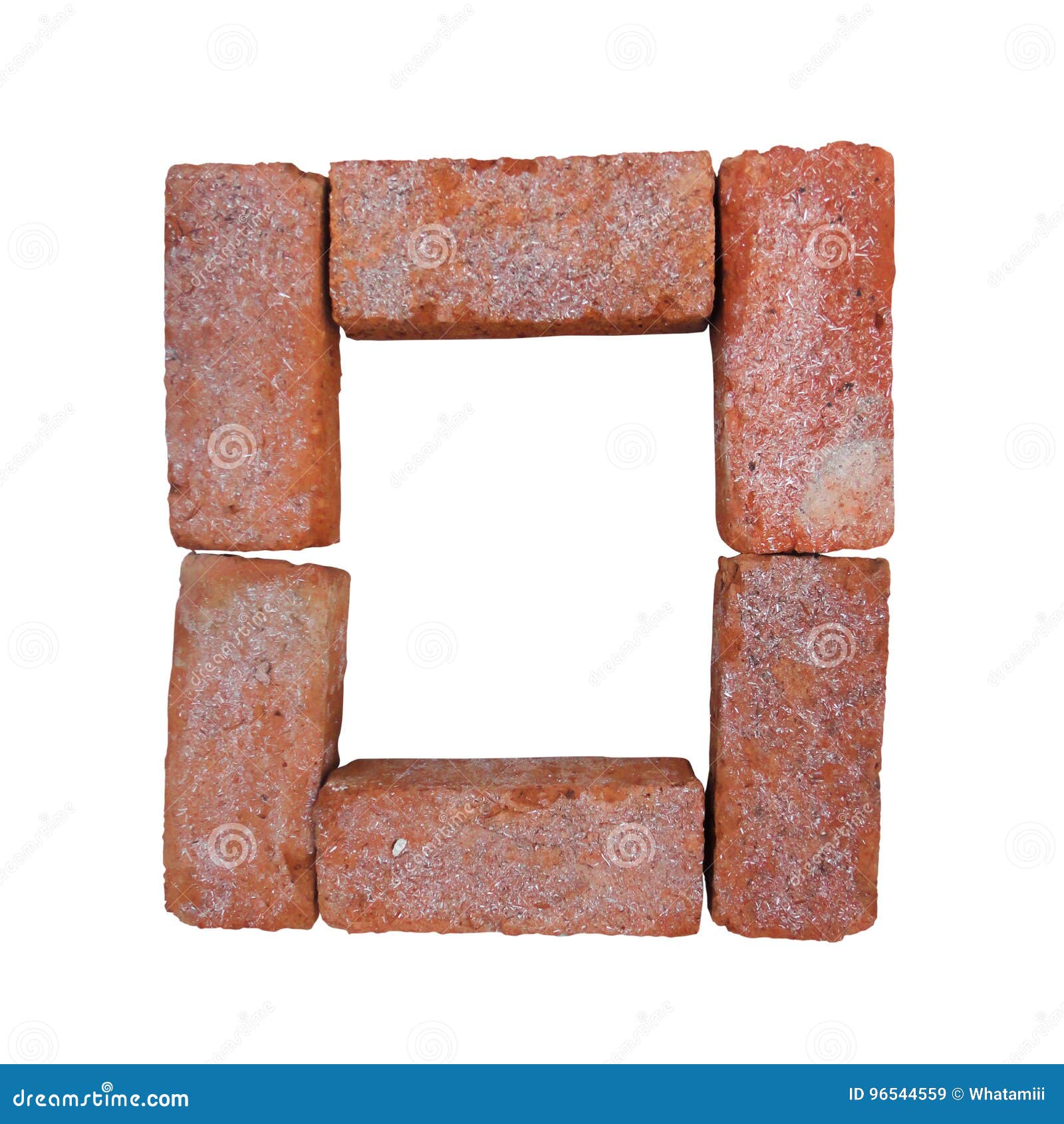 Red Brick Alphabet Font on White Background Isolated with Clipping Path ...