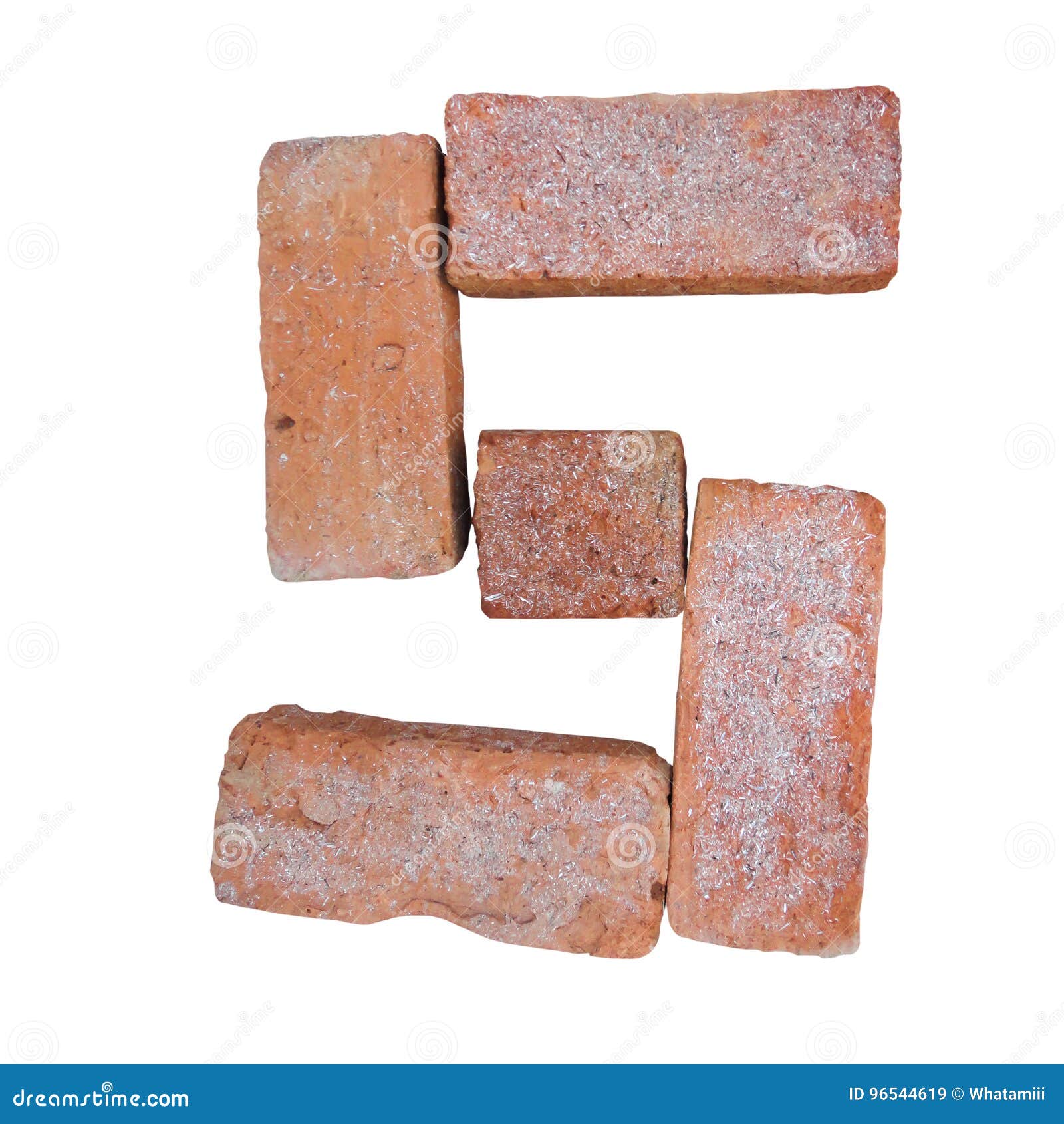 Red Brick Alphabet Font on White Background Isolated with Clipping Path ...