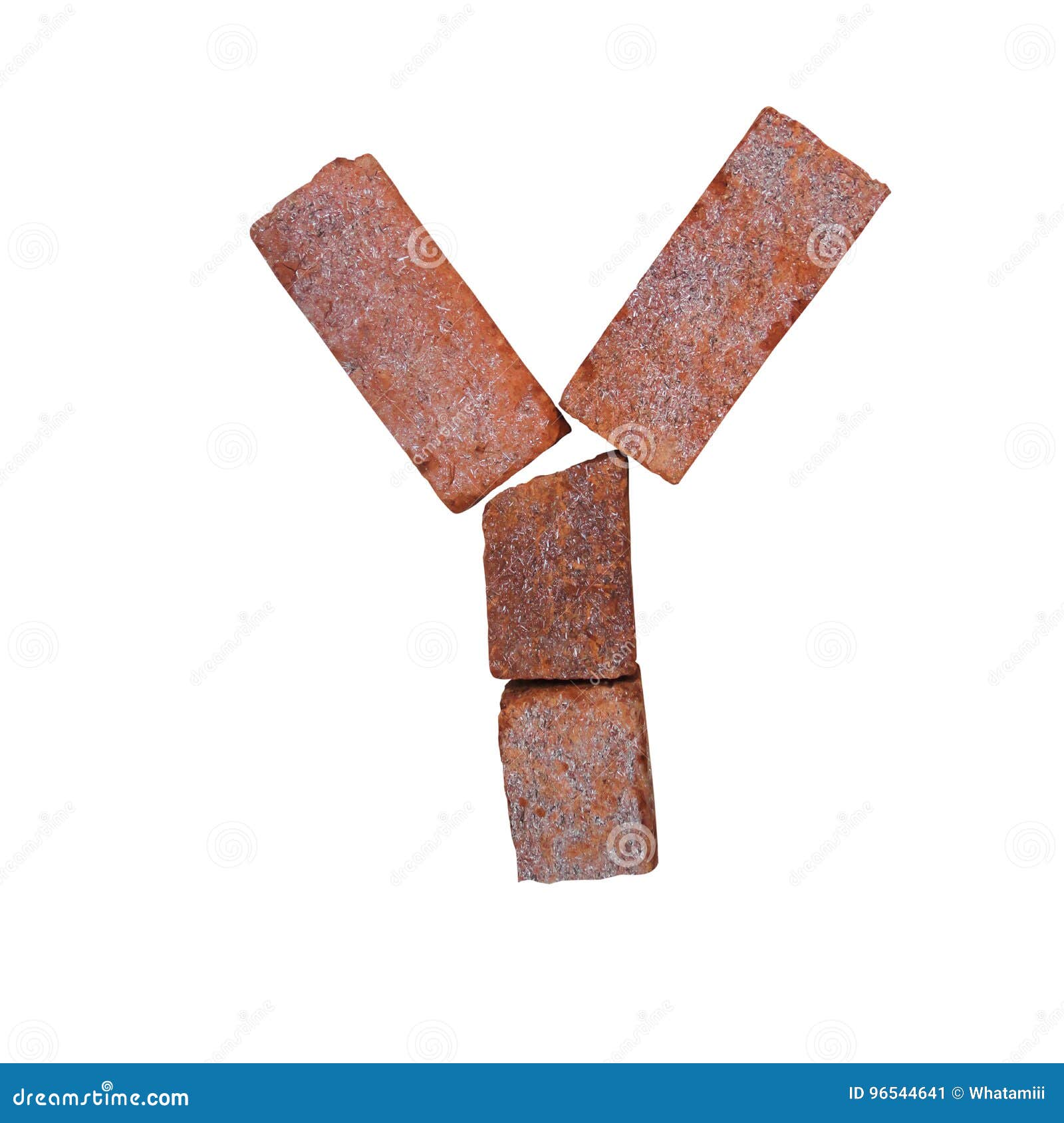 Red Brick Alphabet Font on White Background Isolated with Clipping Path ...
