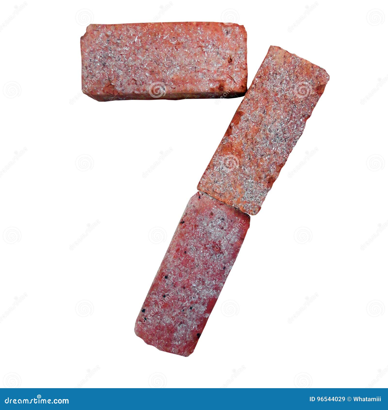 Red Brick Alphabet Number Font on White Background Isolated with ...