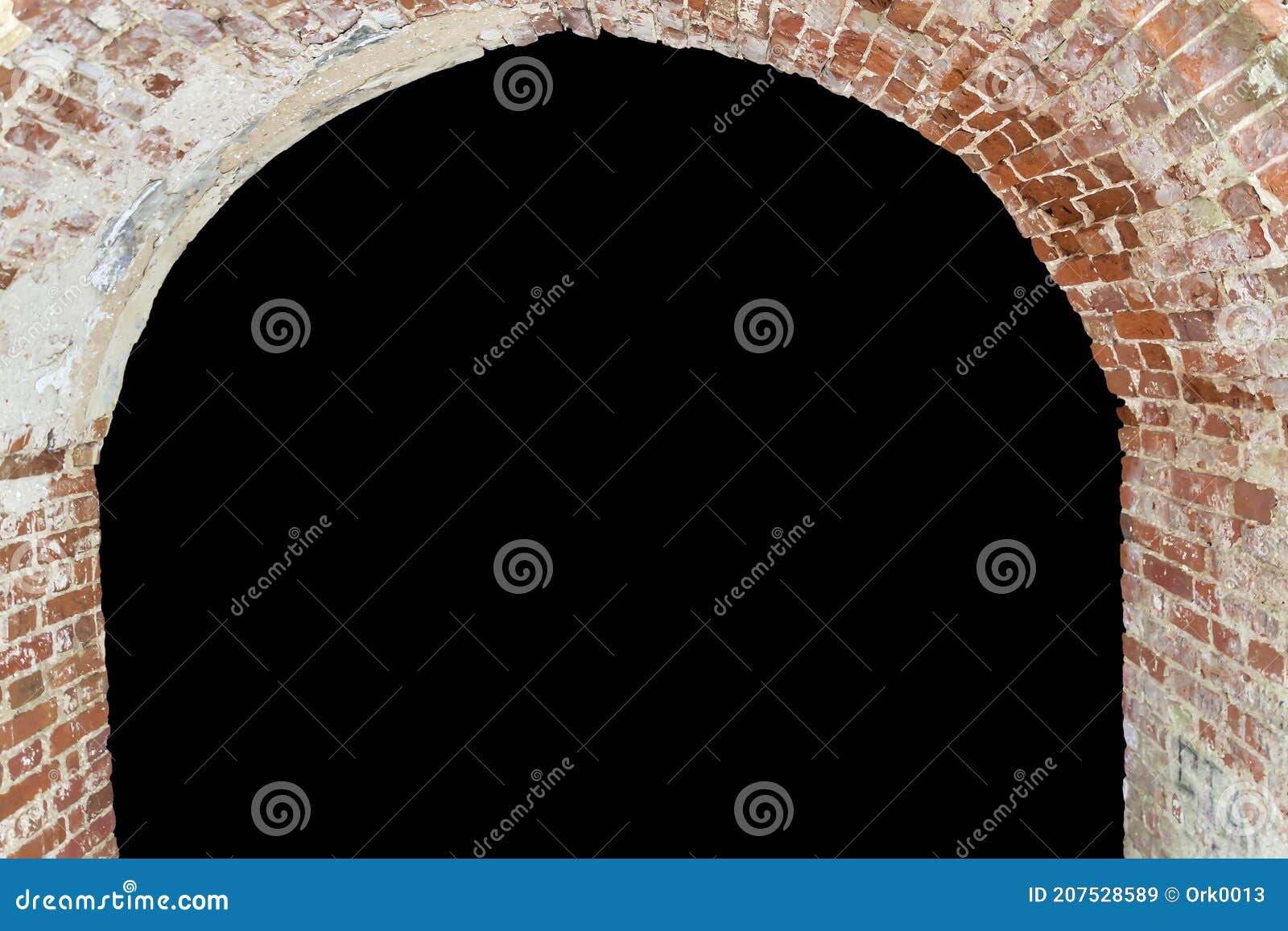 Red brick arch stock image. Image of entrance, arch - 207528589