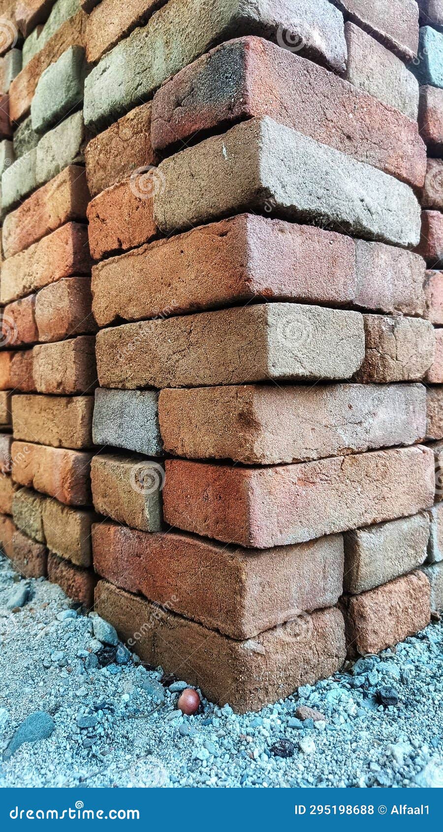 Red Brick Arrangement for Building a House Stock Photo - Image of house ...