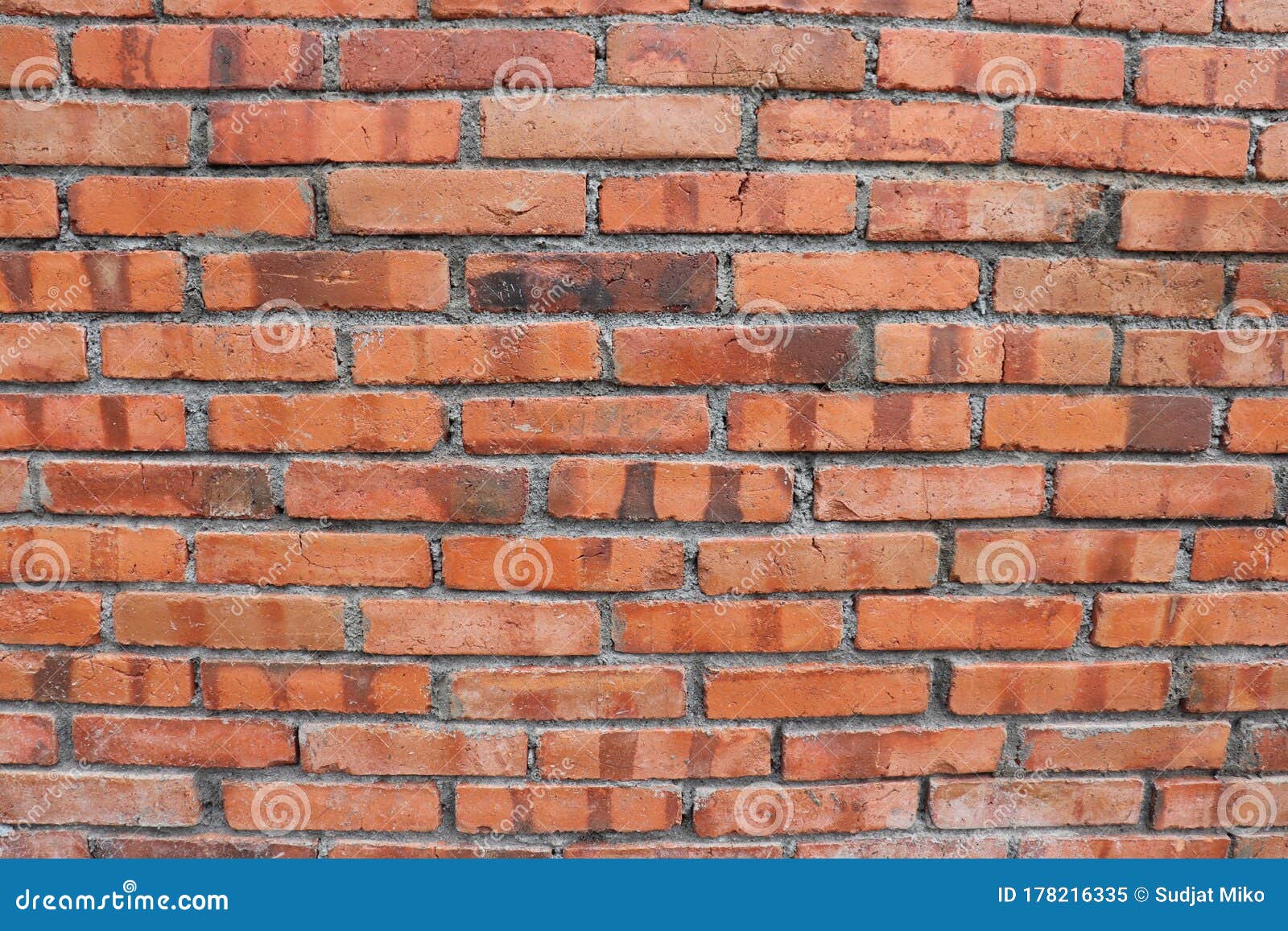 Red Brick Arrangement. Expose Brick Wall. Stock Image - Image of ...