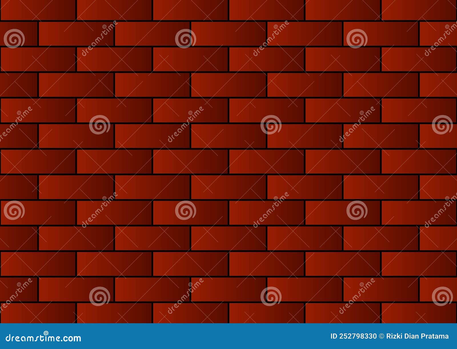 Red Brick Background with Color Grading Stock Vector - Illustration of ...