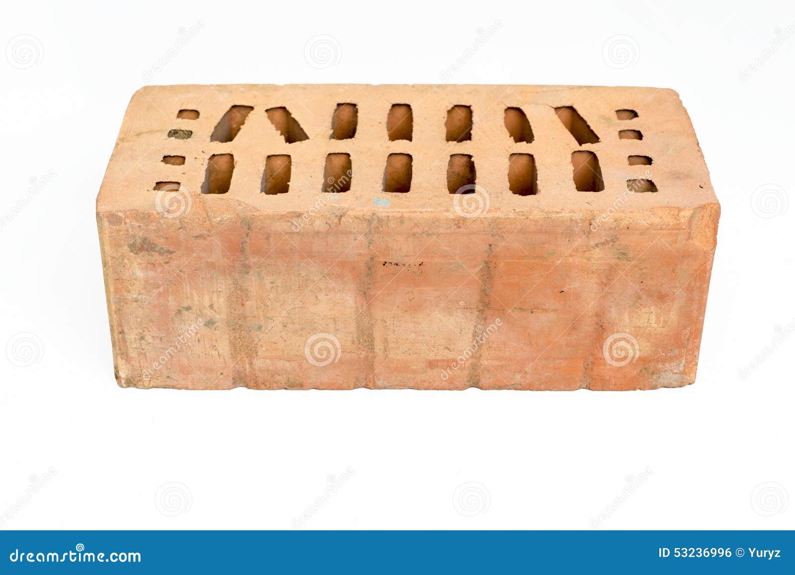 Red brick block stock photo. Image of block, side, isolated - 53236996