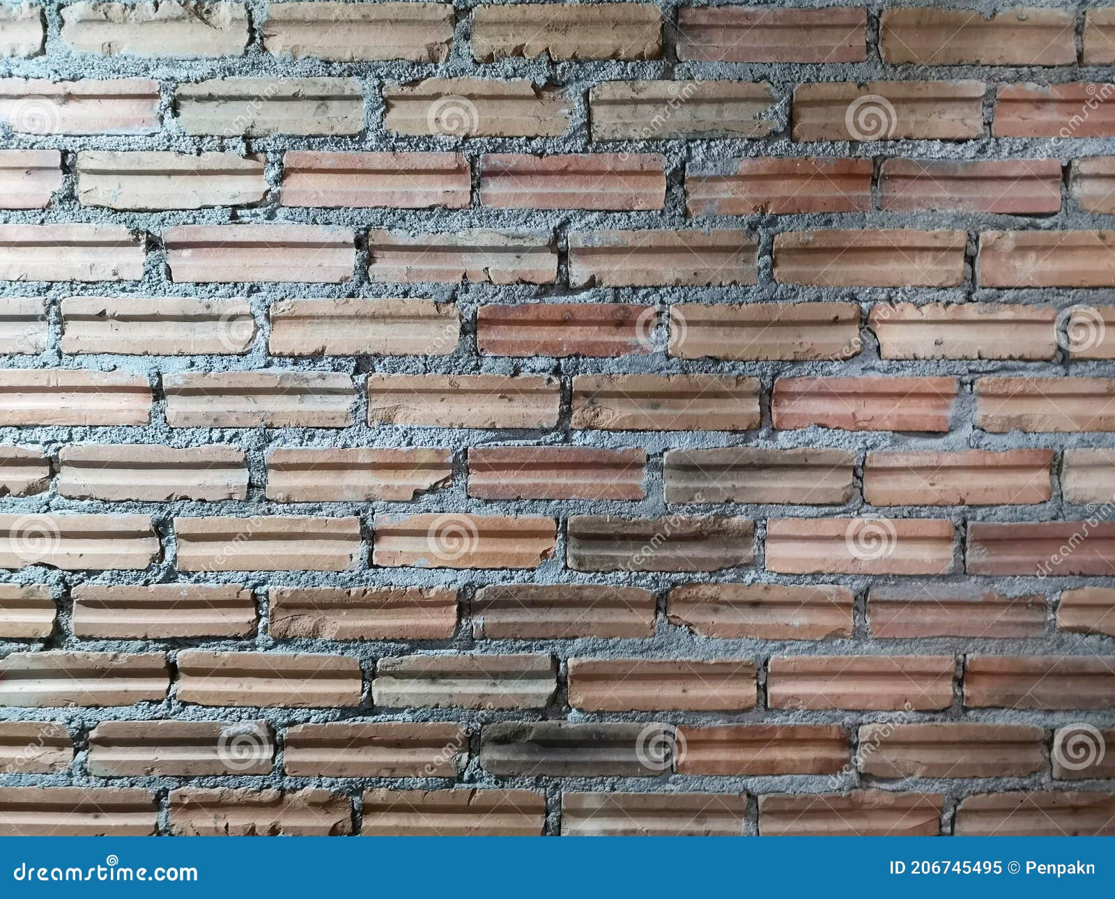 Red Brick Block Wall Show Pattern Stack Block Rough Surface Texture ...