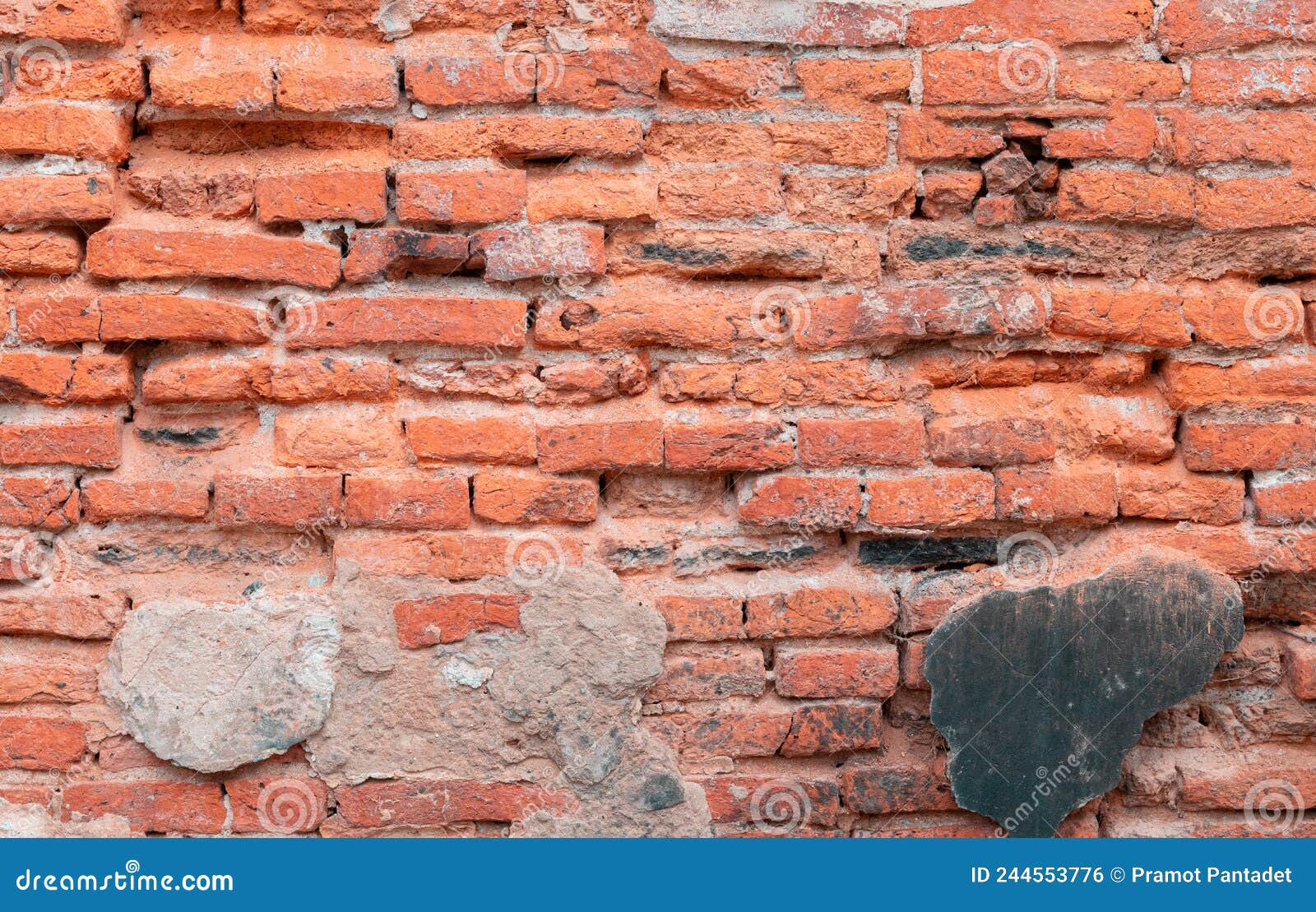 Red Brick Block Wall Texture Old Background Ancient Weathered Brick ...