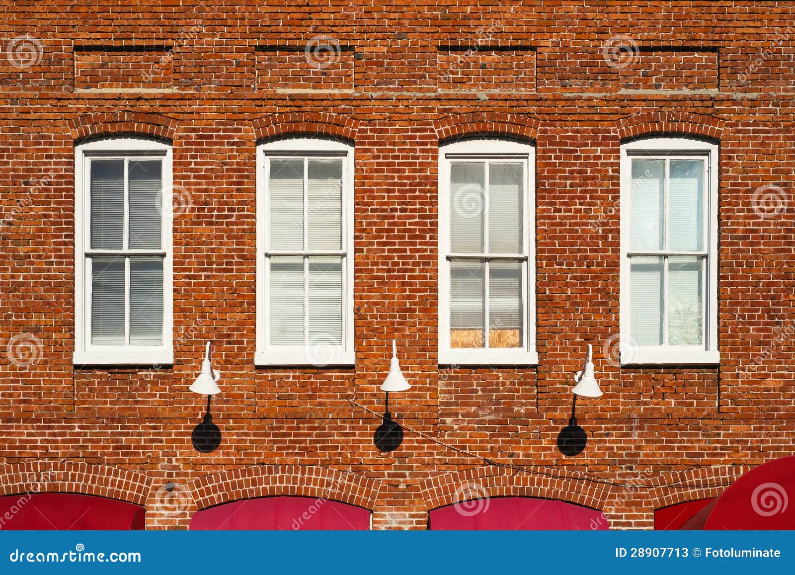 Red brick building stock image. Image of facade, windows - 28907713