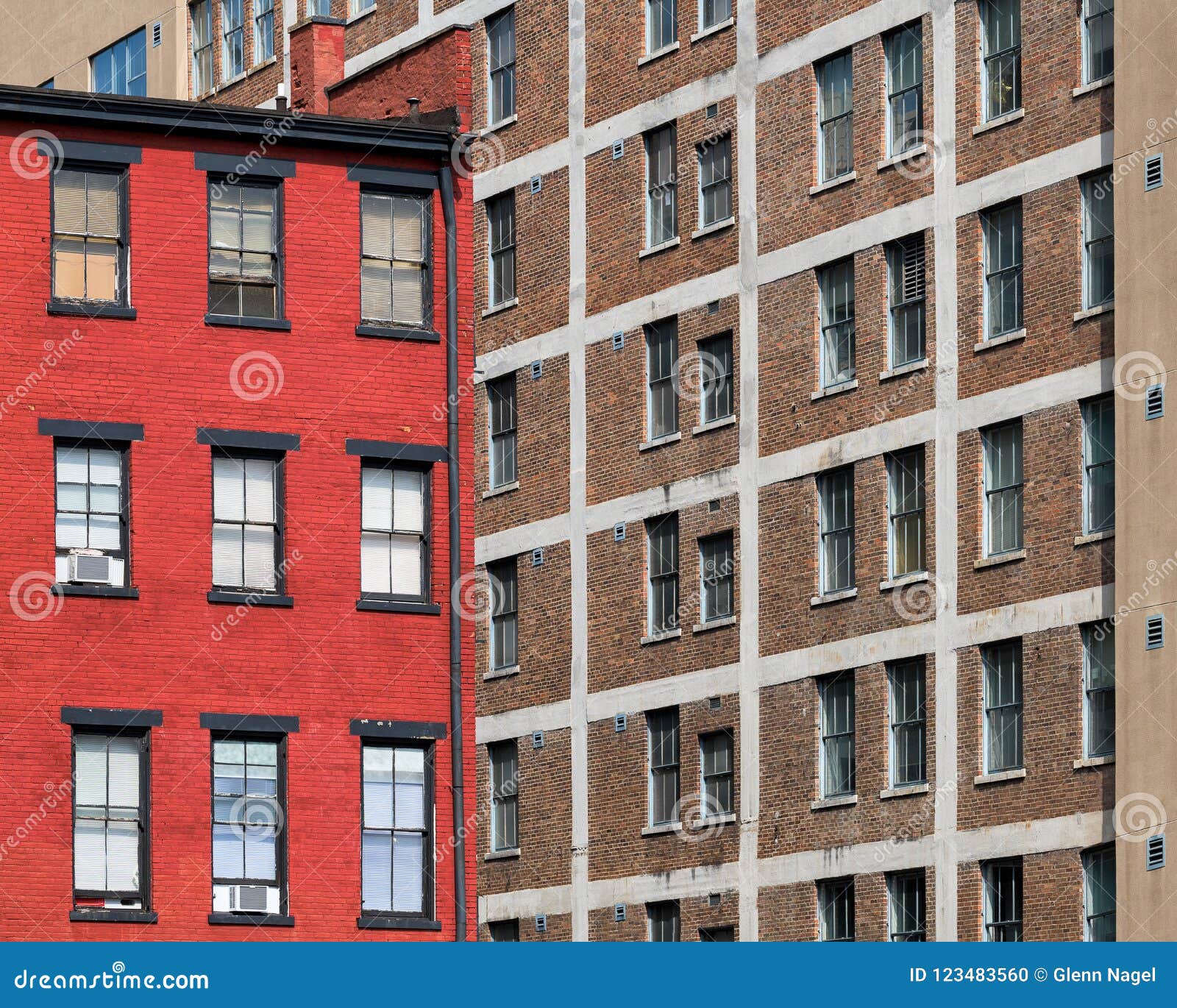Red Brick Building in Downtown Cincinnati Stock Photo - Image of ...