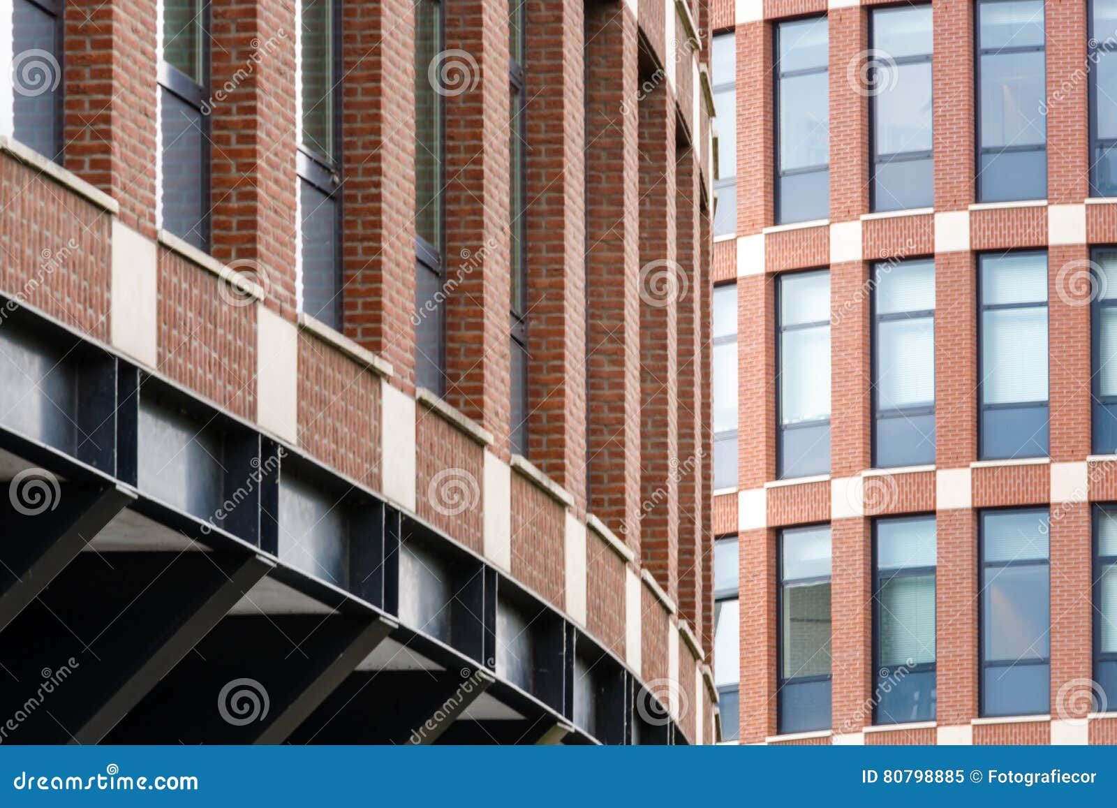 Red brick building facade stock image. Image of film - 80798885