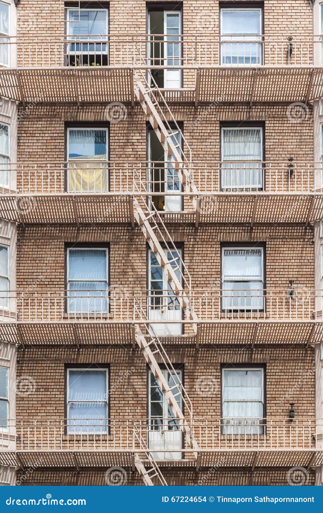 Fire Stairs With Grids Royalty-Free Stock Photography | CartoonDealer ...