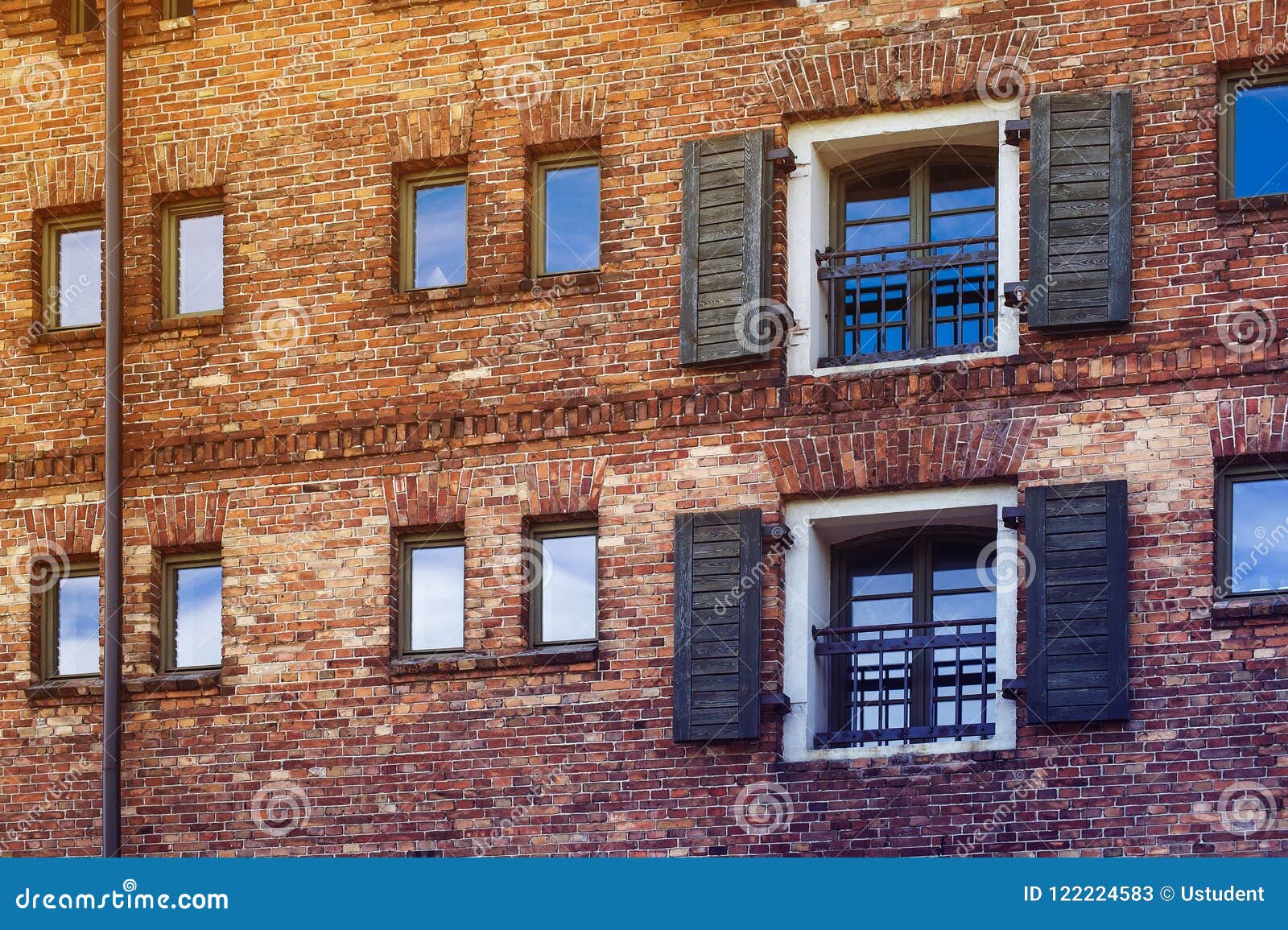 Red brick building stock image. Image of russia, front - 122224583