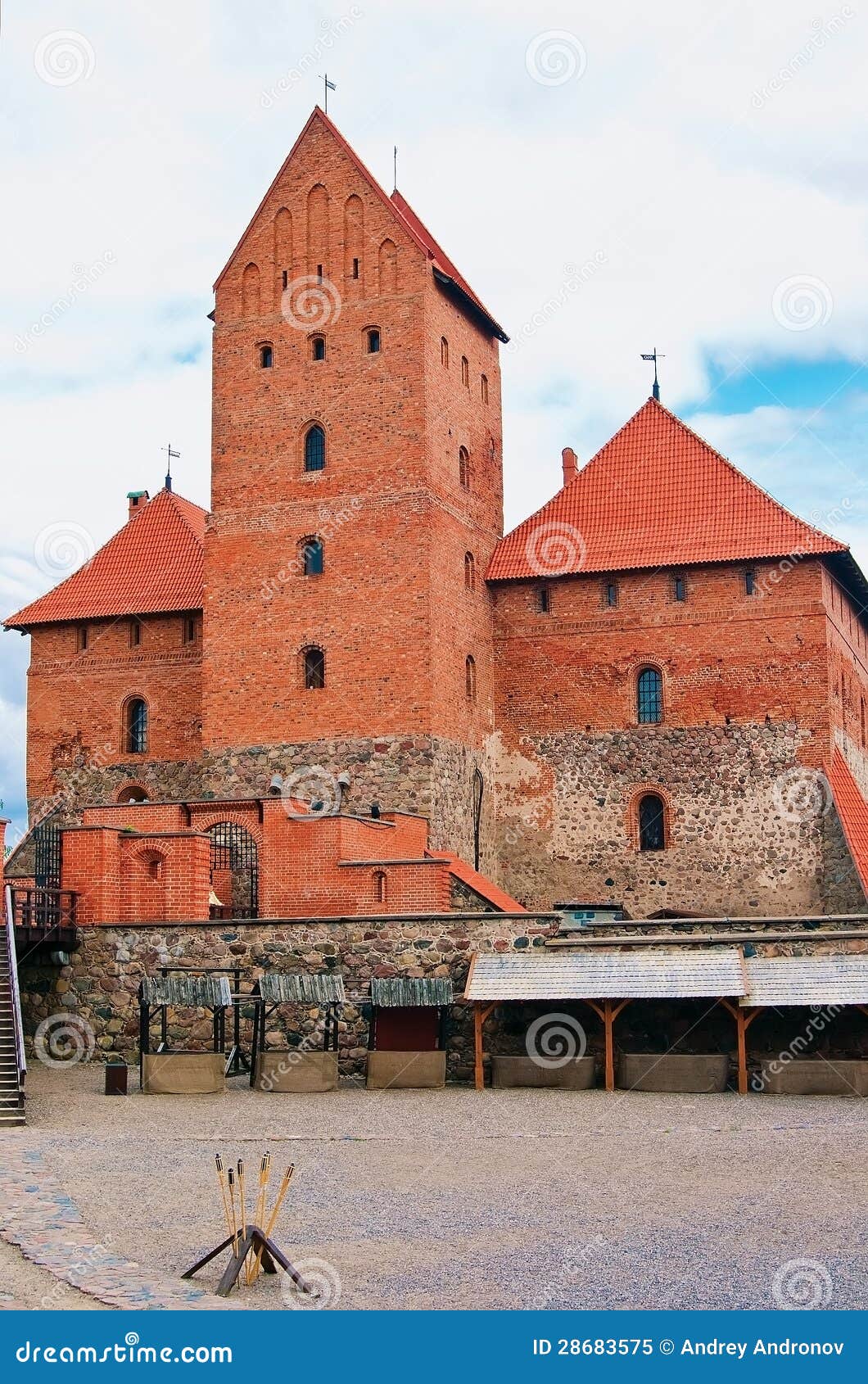 Red brick castle stock image. Image of countries, exterior - 28683575