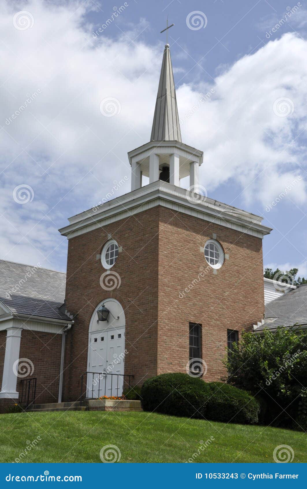 Red brick church stock image. Image of christian, pennsylvania - 10533243