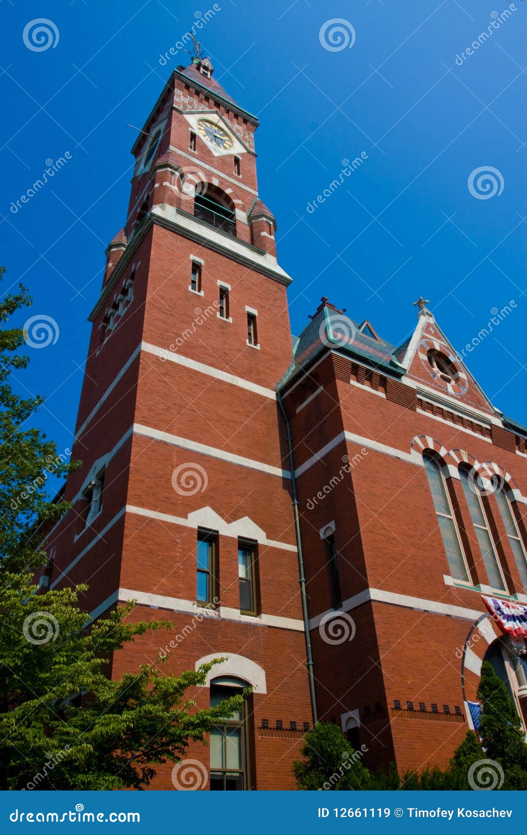 Red brick church stock image. Image of modern, architecture - 12661119