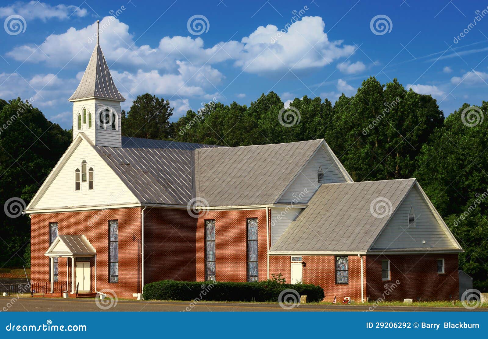 Red brick church stock photo. Image of glass, pattern - 29206292