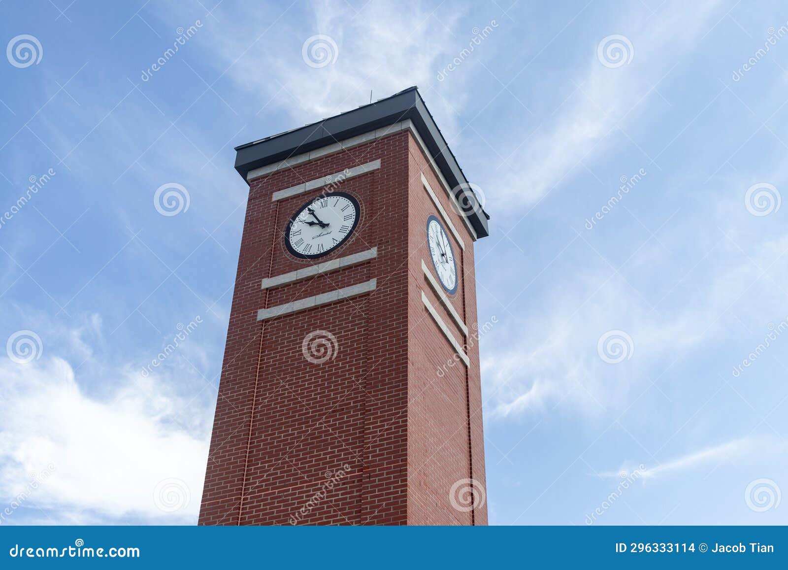 Red Brick Clock Tower Called Torre Monumental Former Torre De Los ...