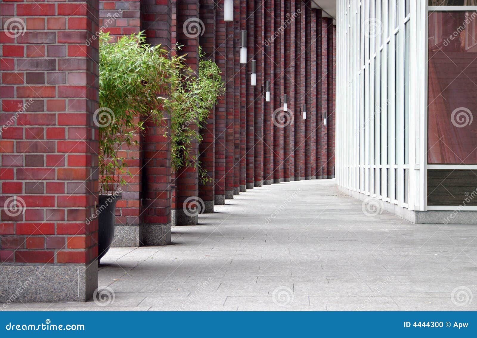 Red Brick Columns stock photo. Image of pillar, bush, floor - 4444300