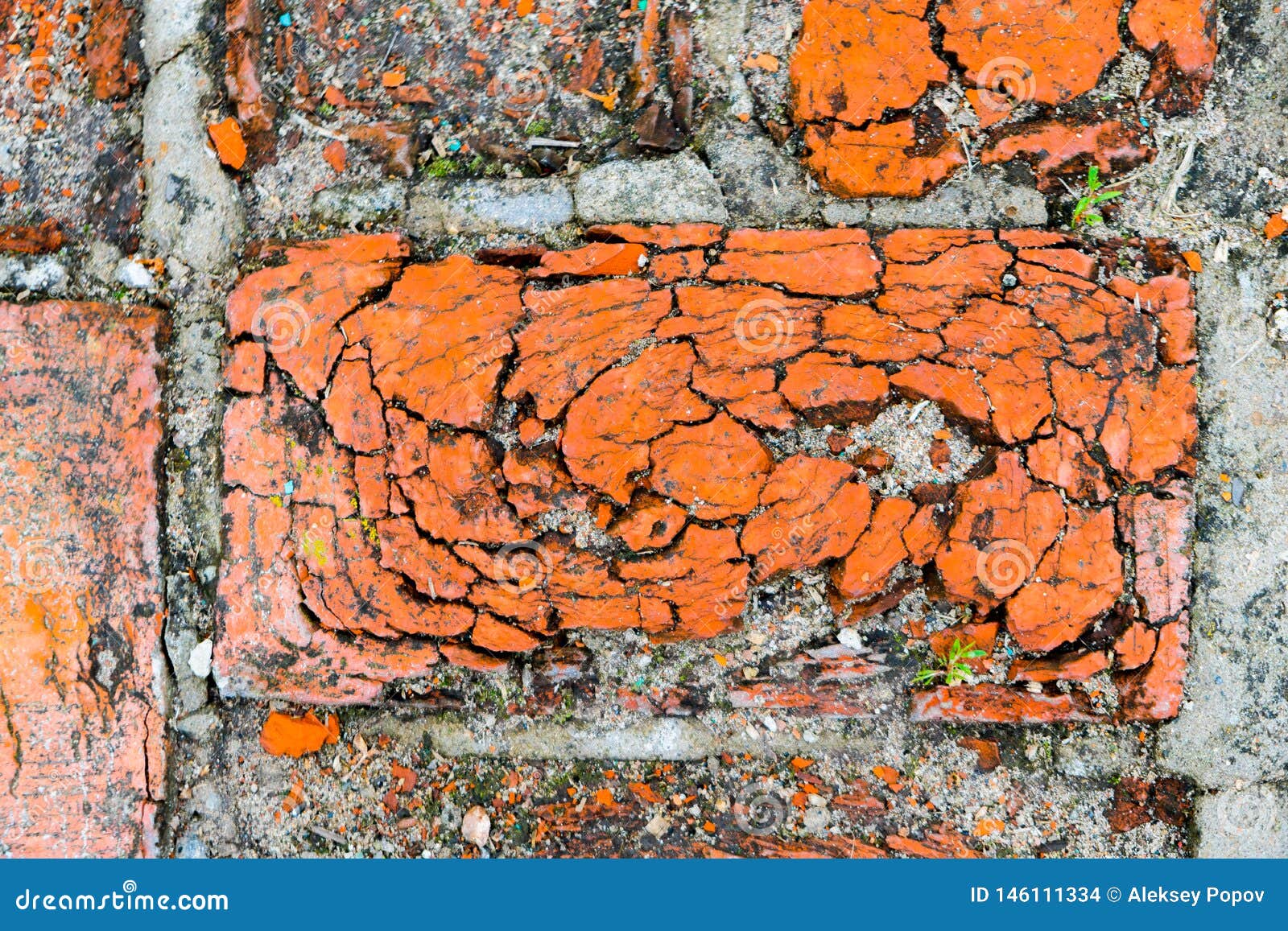 Red Brick Destroyed by Time Stock Photo - Image of architecture, dirty ...