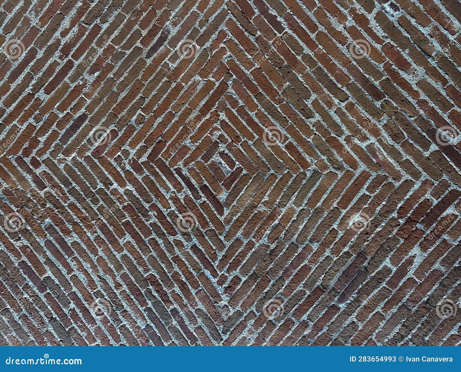 Red Brick Domed Attic. Background of Narrow Bricks Arranged in a ...