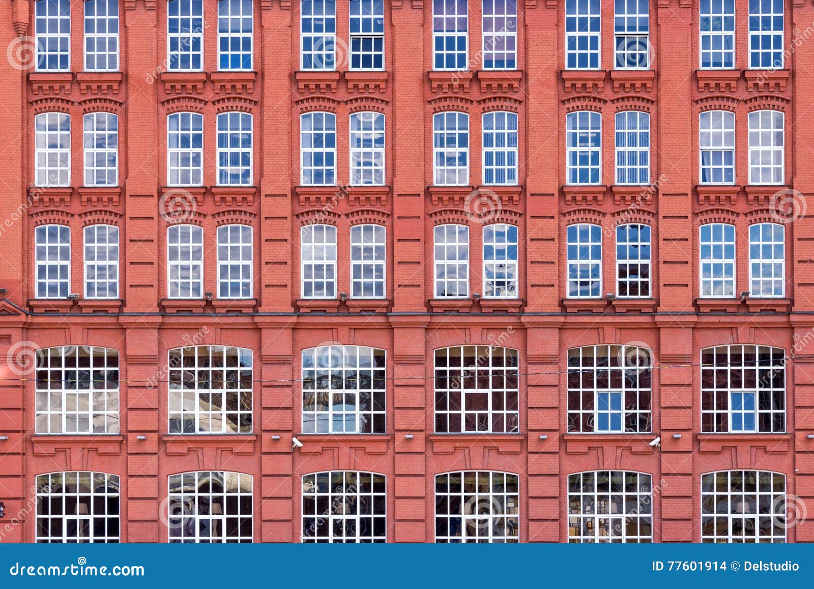 Red Brick Facade, Moscow, Russia Stock Photo - Image of moscow, minimal ...