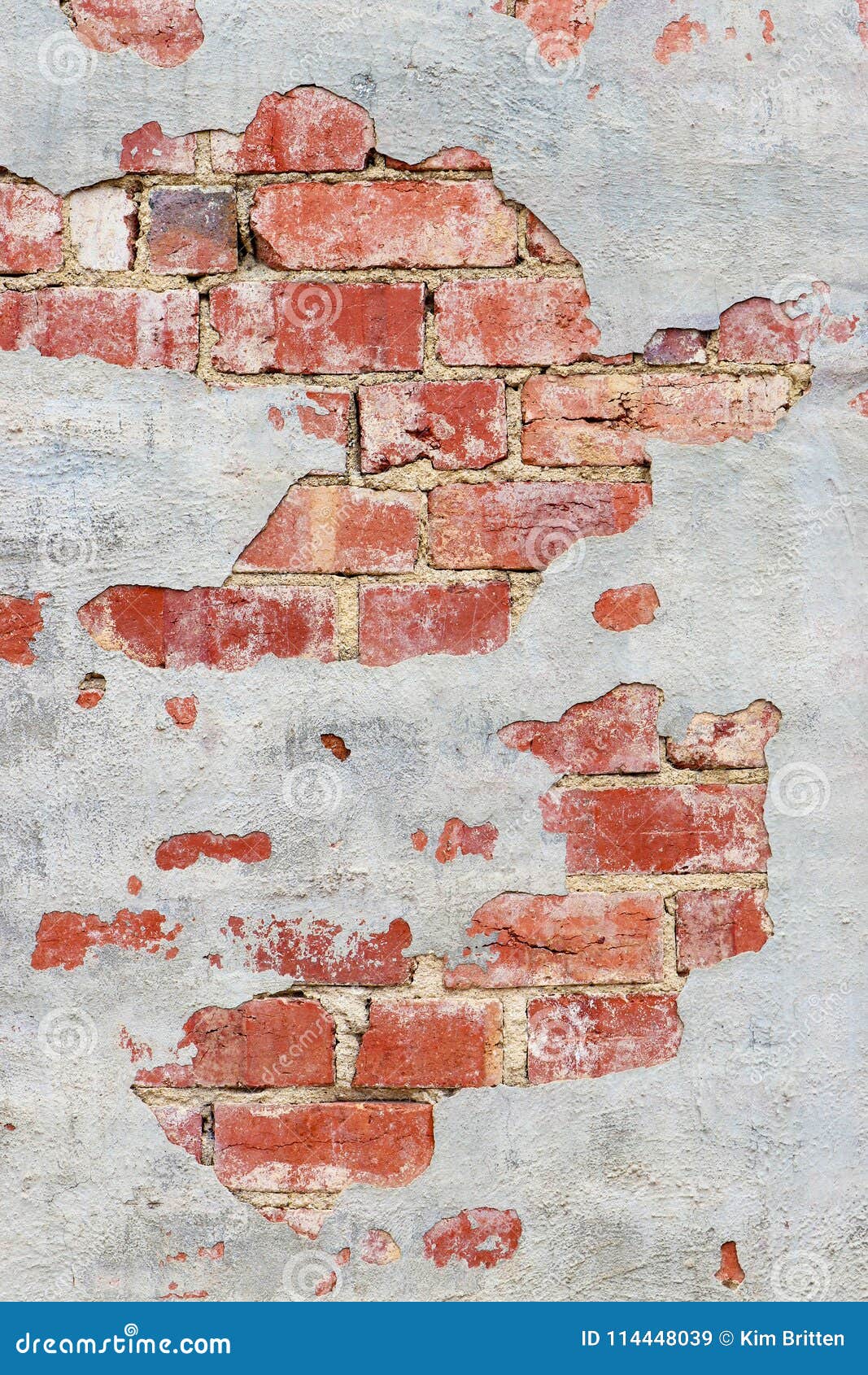 A Red Brick and Flaking Mortar Wall Background Stock Image - Image of ...