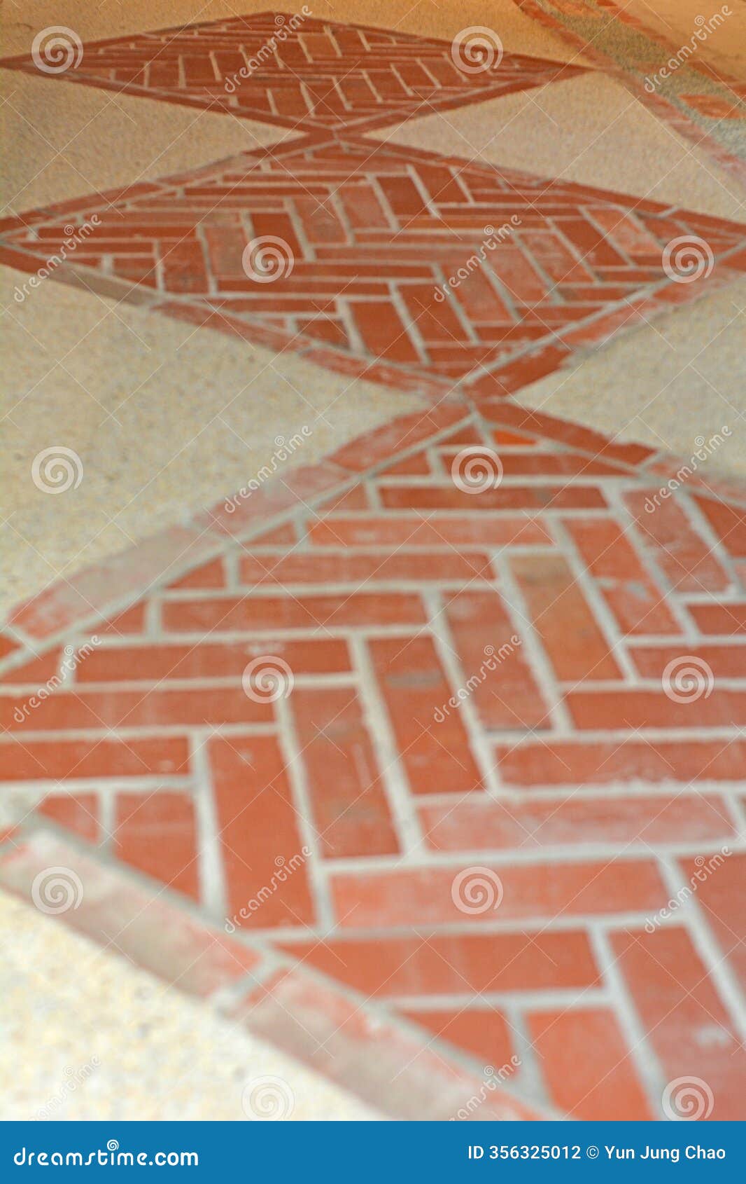 Red Brick Geometric Diamond Pattern Floor Stock Photo - Image of ...