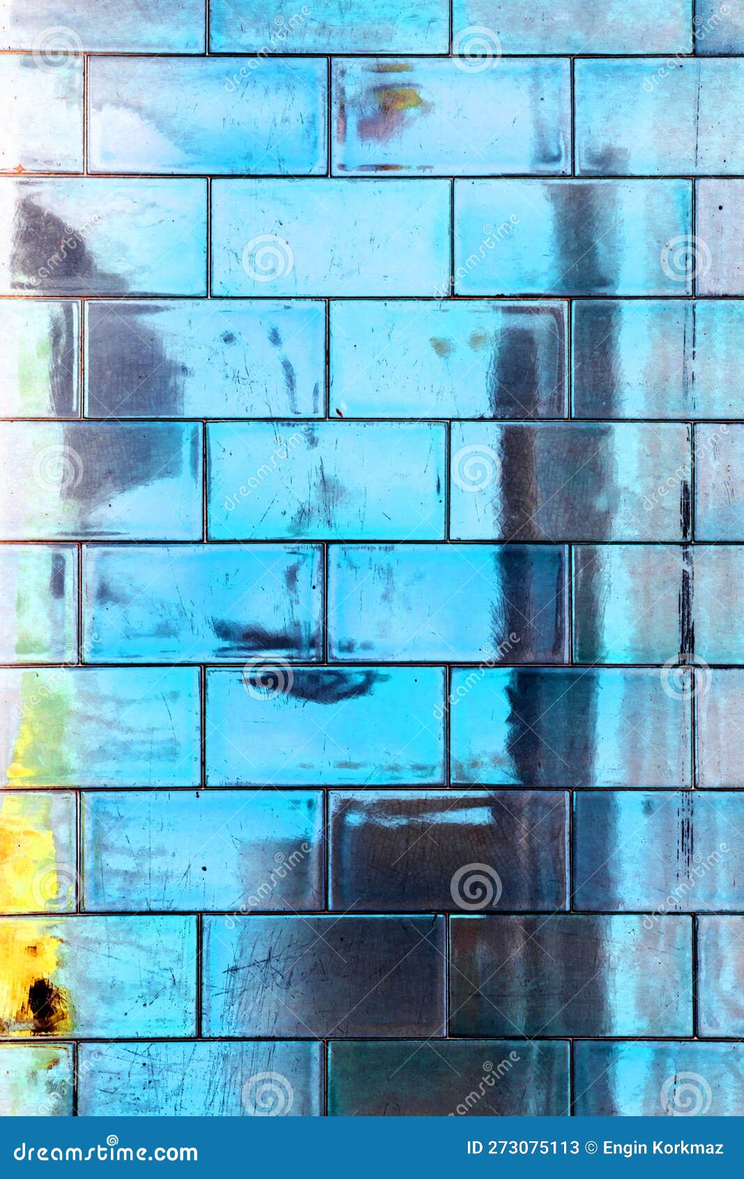 Red Brick and Glazed Tile Wall Grunge Texture Background Stock Image ...